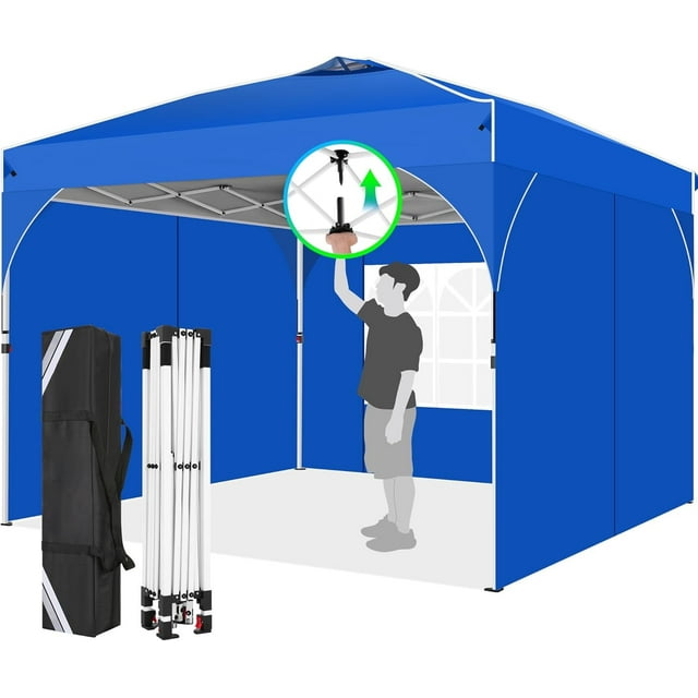 HOTEEL 10x10 Ez Up Pop Up Canopy Tent, Party Tents with One Push ...