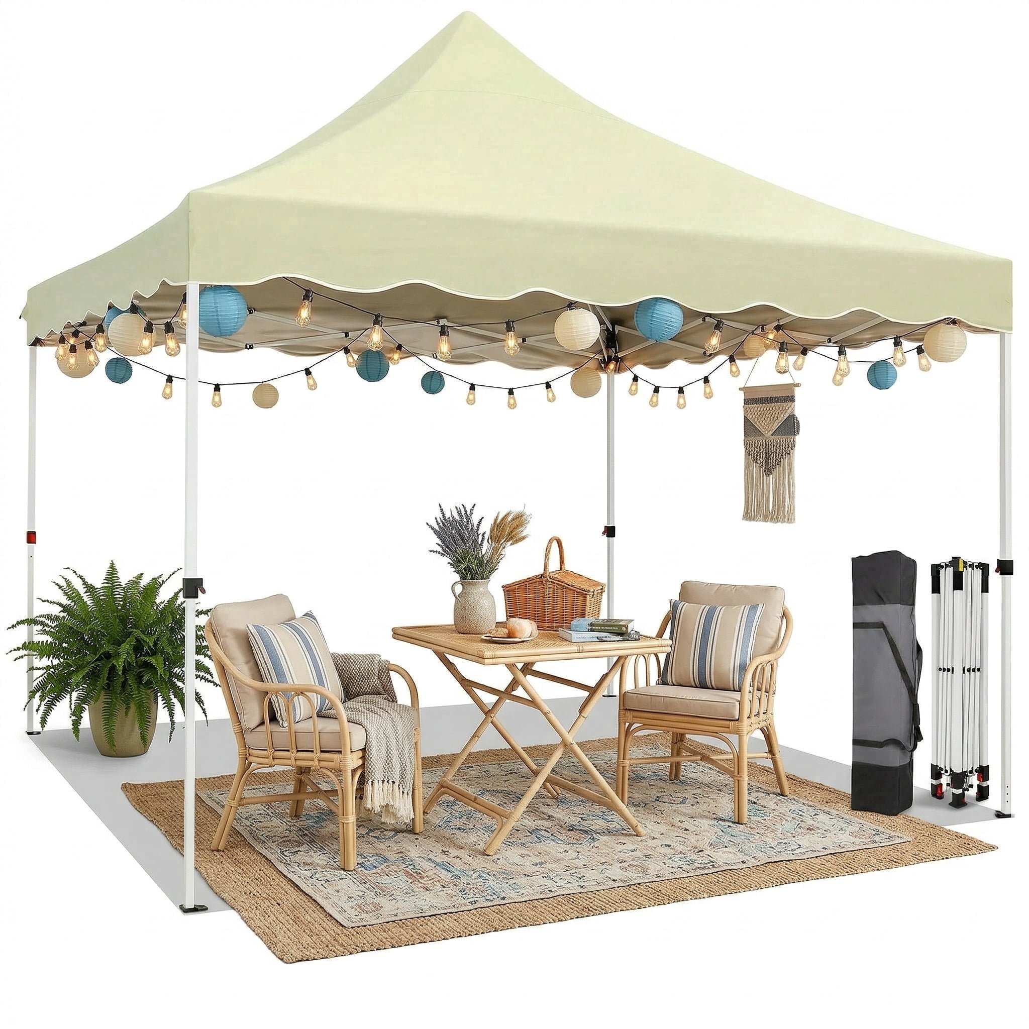 HOTEEL 10x10 Pop Up Canopy Outdoor Shade, Easy Up Sun Shelter with One ...