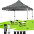 HOTEEL 10x10 Pop Up Canopy Outdoor Shade, Easy Up Sun Shelter with One ...
