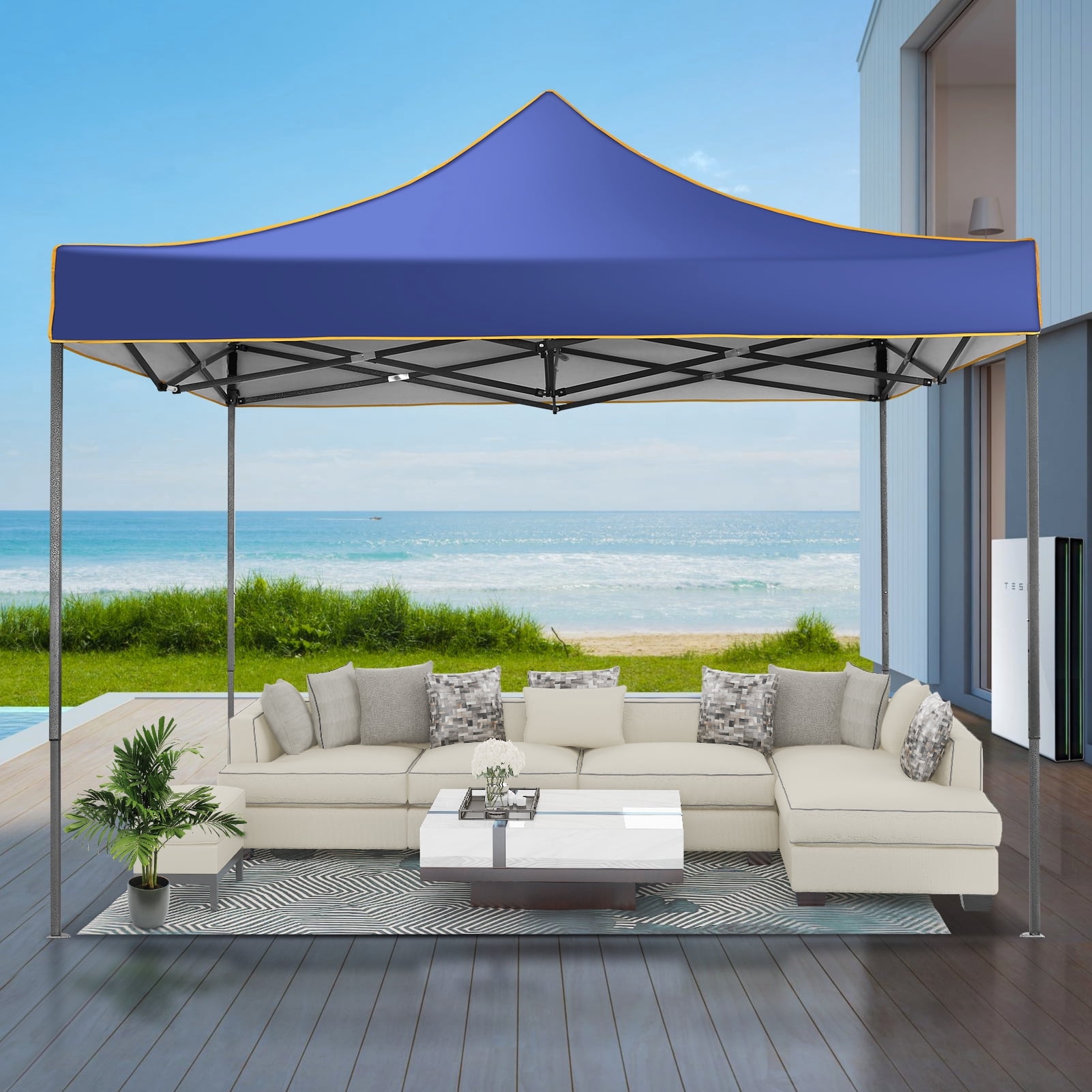 HOTEEL 10x10 Pop Up Canopy Outdoor Shade, Easy Up Sun Shelter with One ...