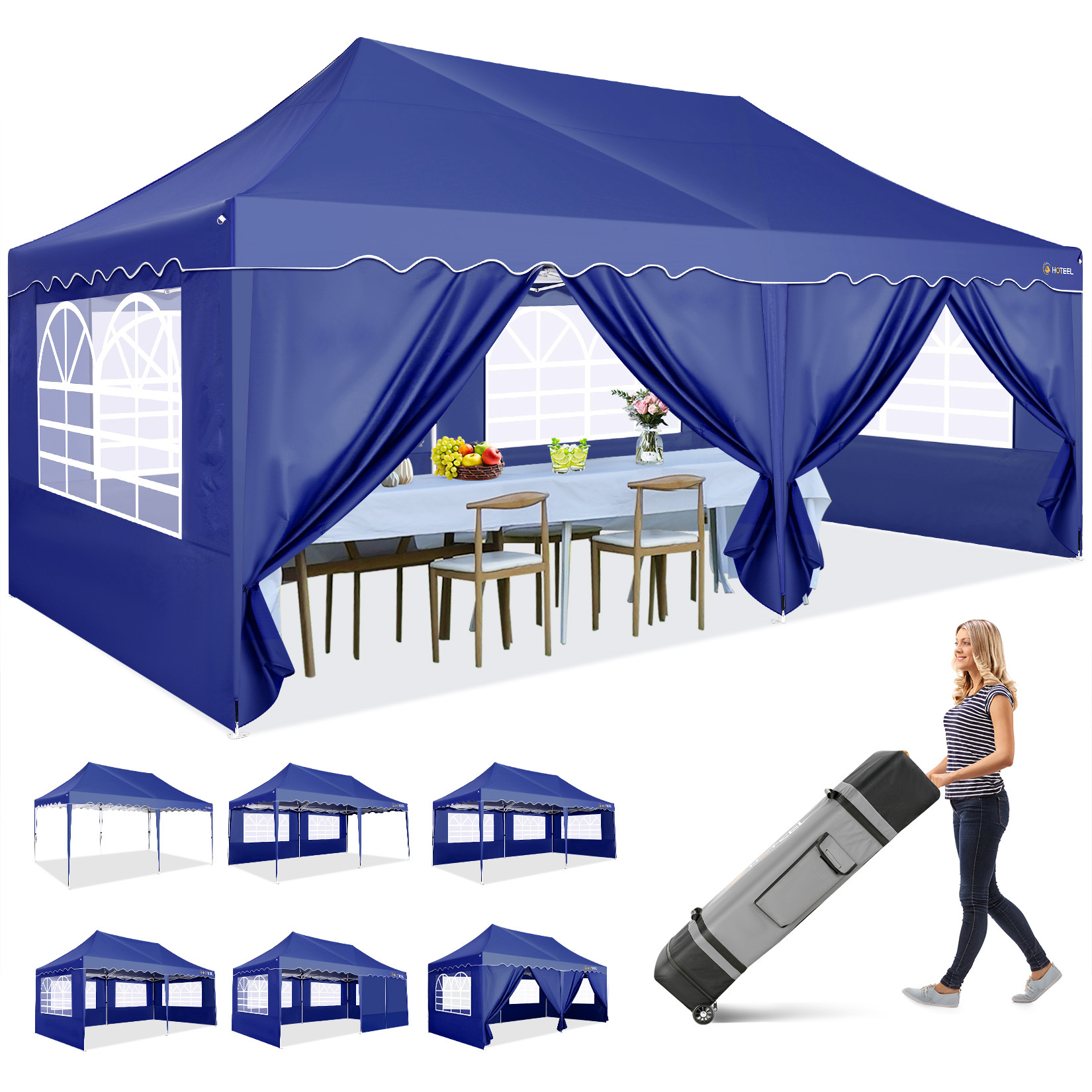 COBIZI 10x30 Party Tent Canopy Tent with 8 Sidewalls, UPF 50 ...