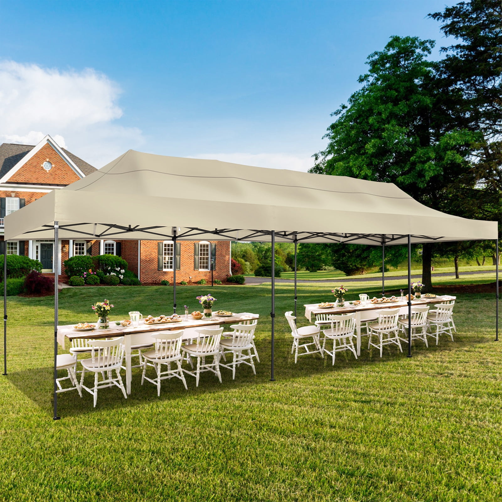 HOTEEL 10x30 Pop Up Canopy , Heavy Duty Canopy UPF 50+ All Season Wind ...