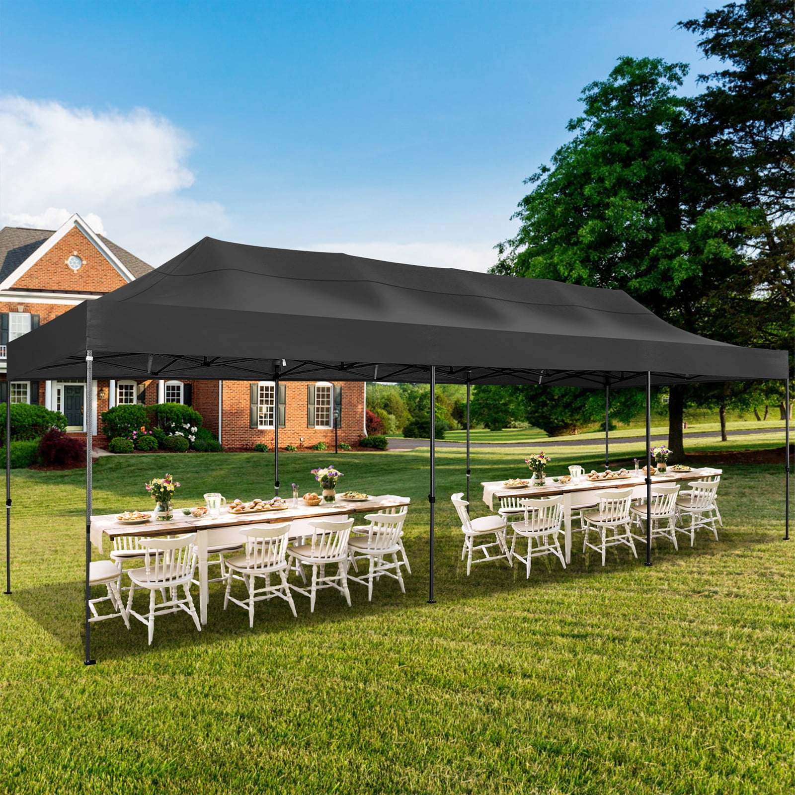 HOTEEL 10x30 Pop Up Canopy, Heavy Duty, Enclosed UPF 50+, Outdoor ...