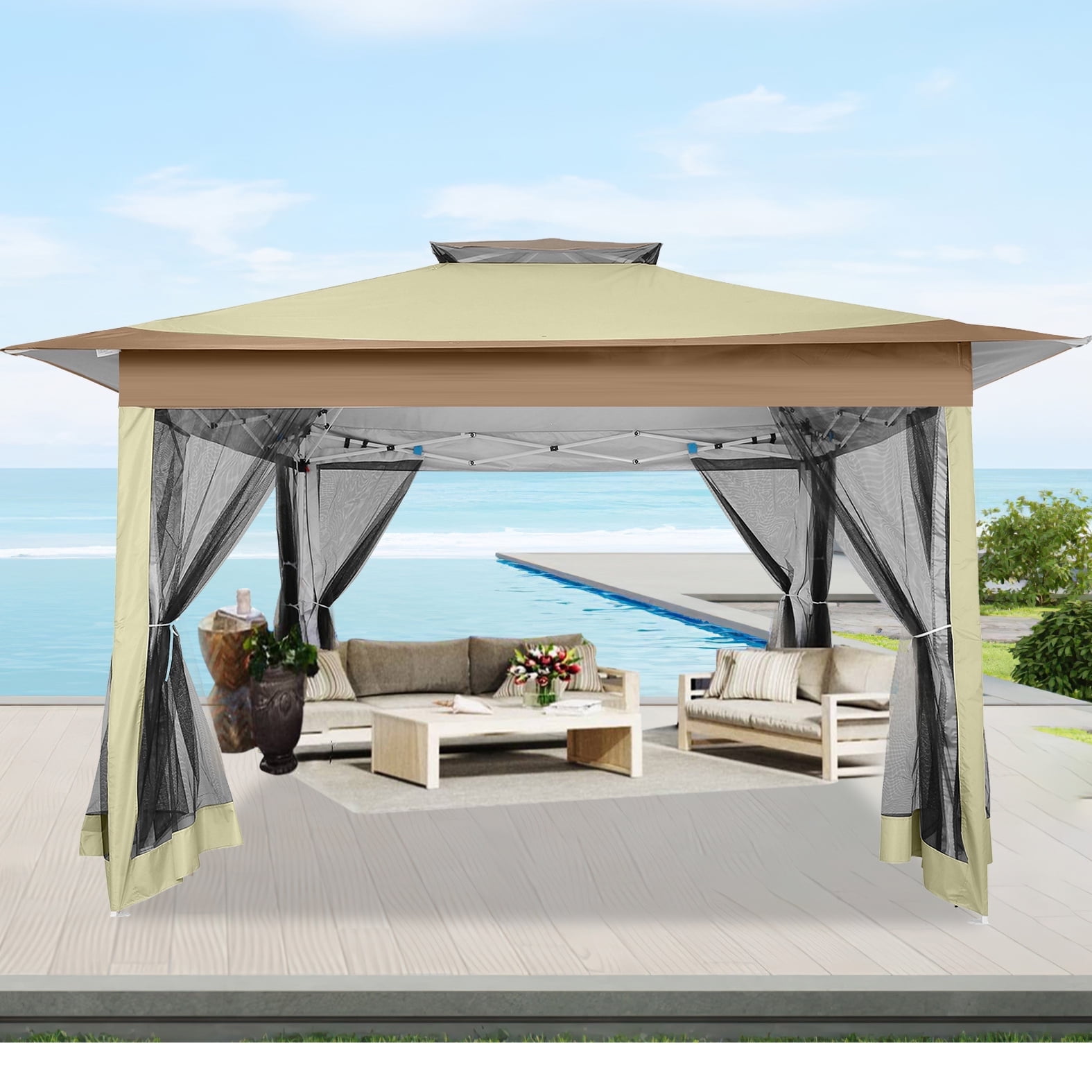 Hotel Gazebo: shaded, mosquito-free outdoor dining restaurant - Walmart ...