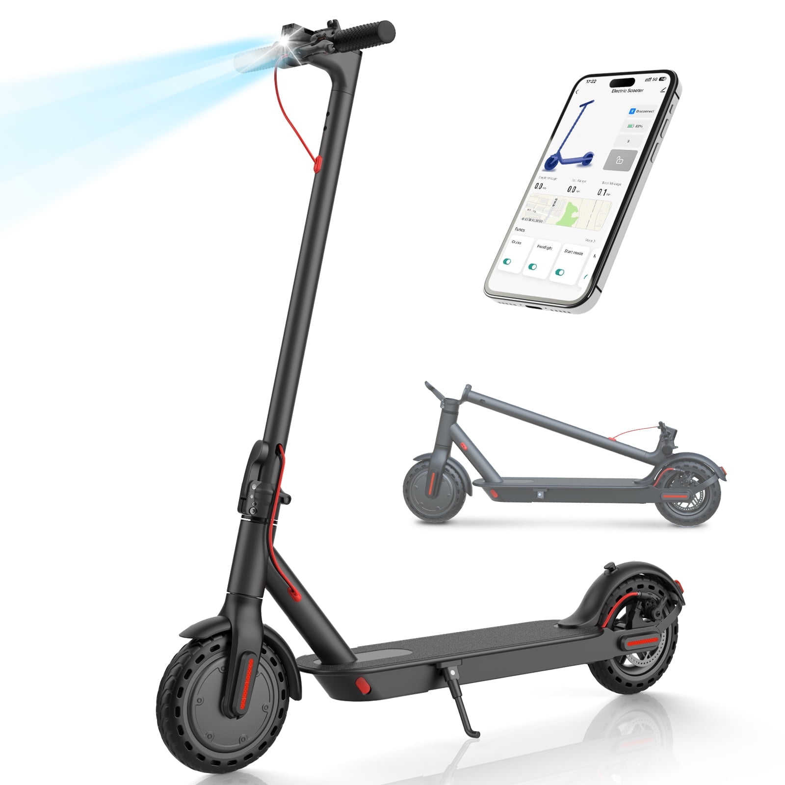 "Caroma Electric Scooter, 500W, 20Mph, 10"" Tires, Foldable, Dual ...