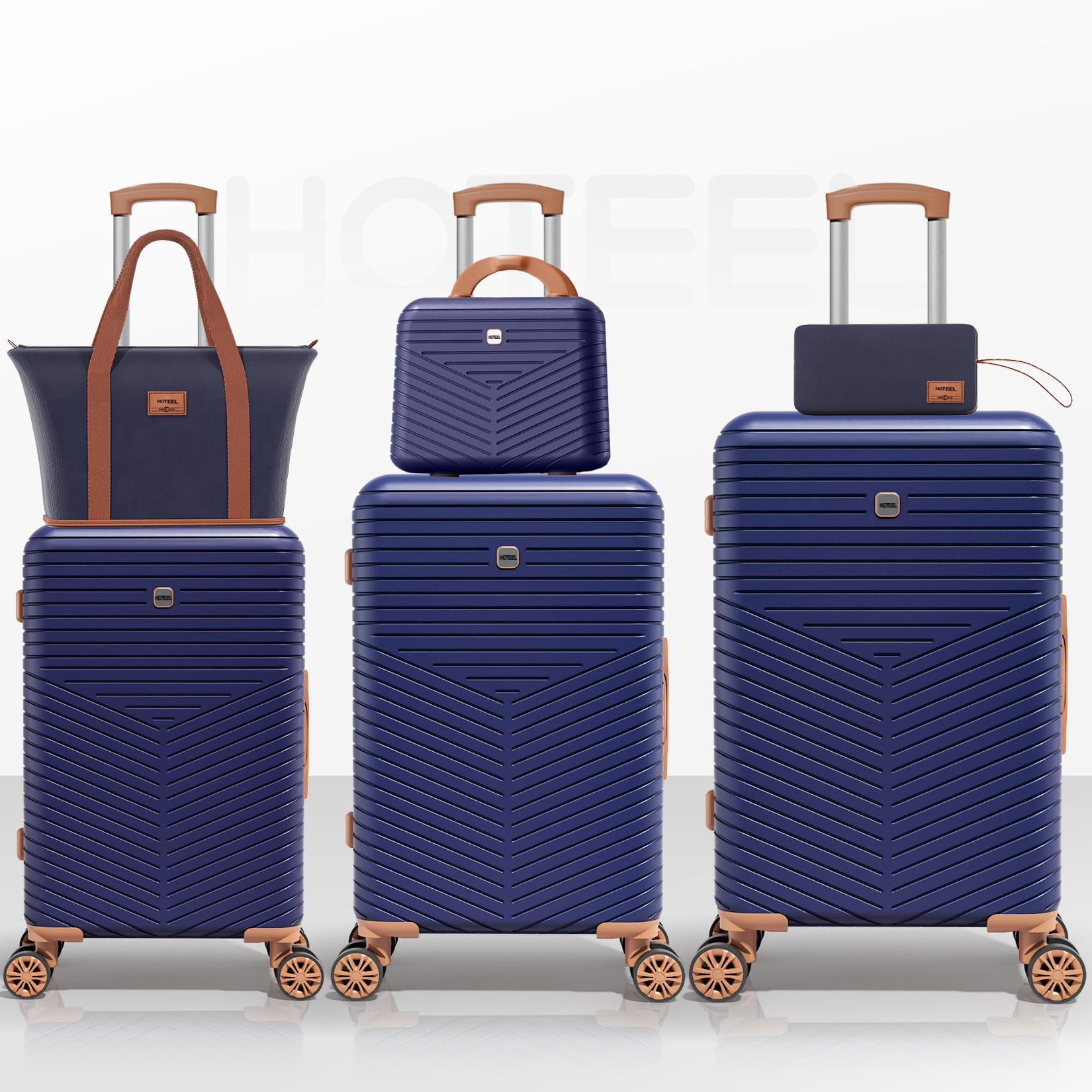 HOTEEL 6-Piece Luggage Set,Hardshell Lightweight Suitcases with TSA ...