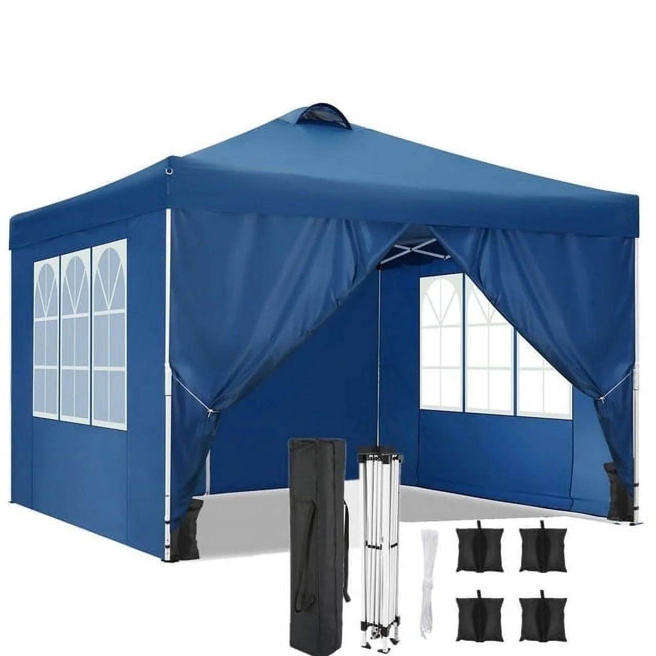 HOTEEL 10x10 Waterproof Canopy Tent with 4 Sidewalls, Air Vent & Carry ...