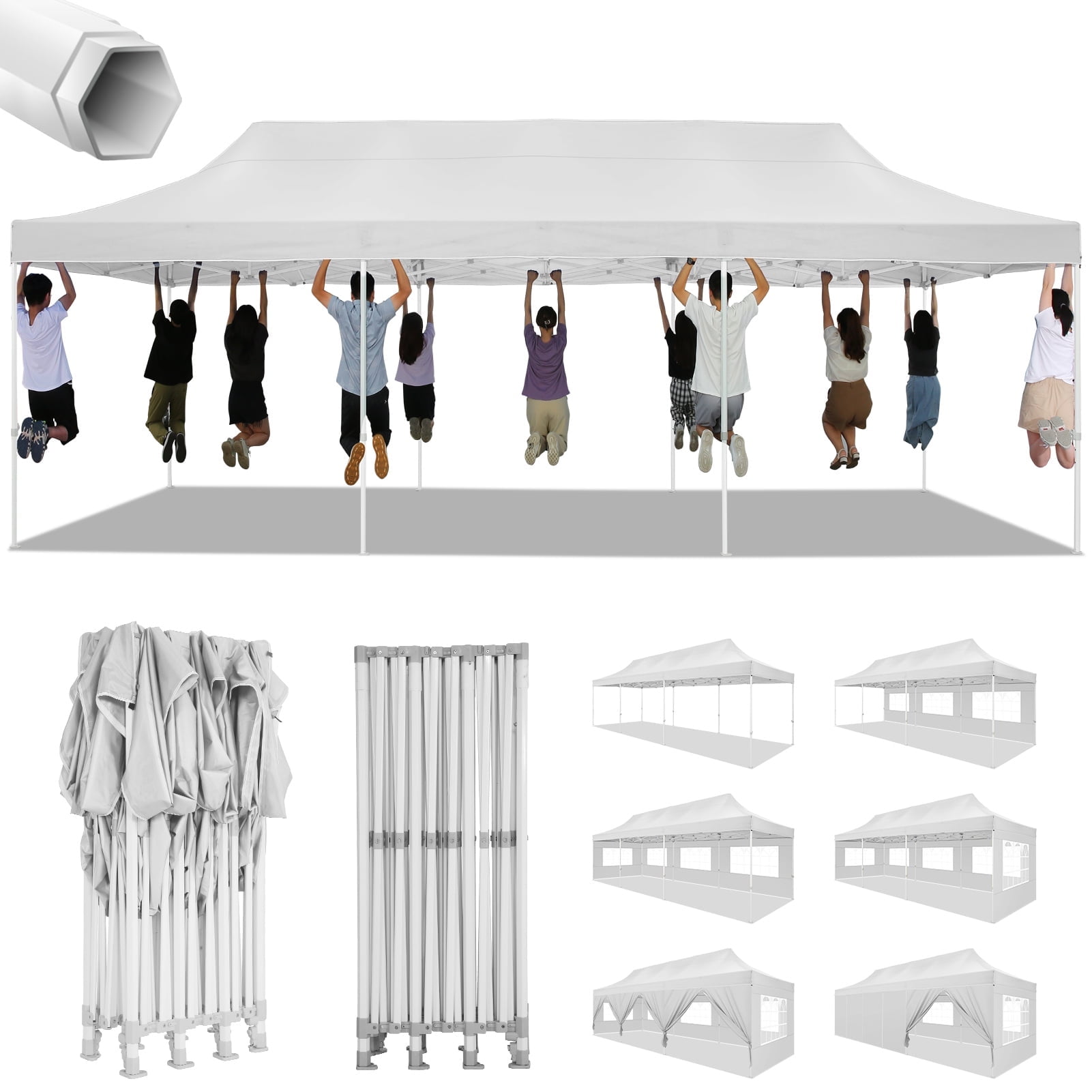 Alvantor Vendor Booth Tent Pop Up Gazebo Party Event Canopy 10X10 ft ...