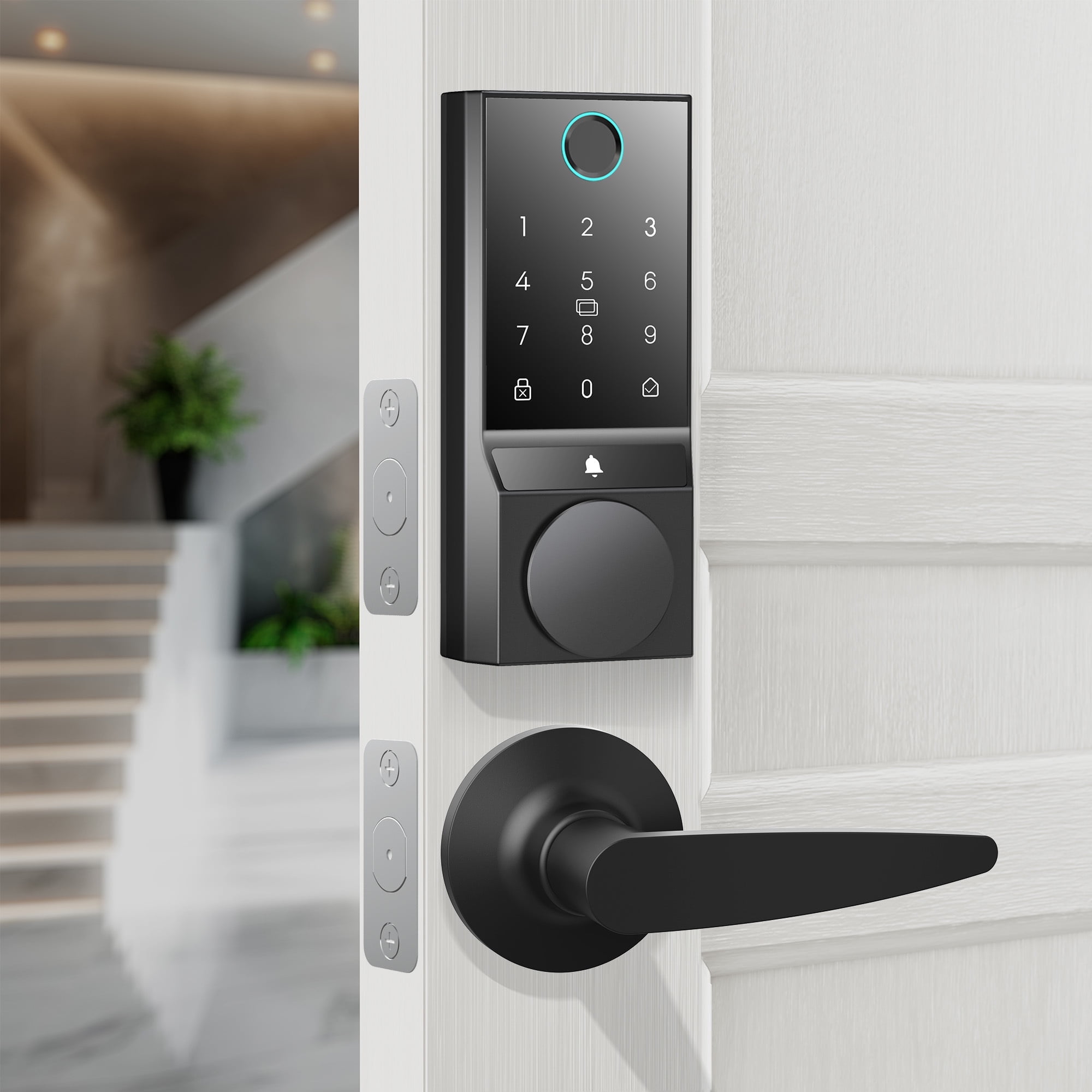 HOTEEL G3 Smart Lock with Handle - Keyless Entry Fingerprint & App ...