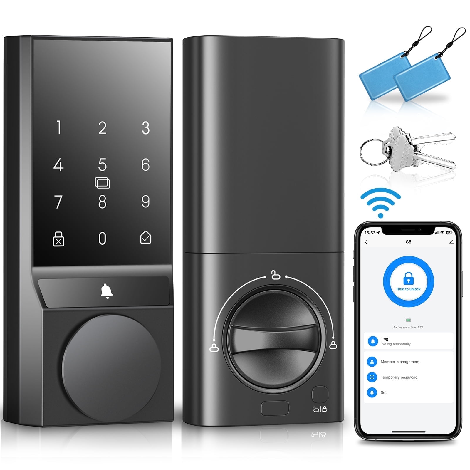 Customer reviews for HOTEEL G5 Smart Door Lock,Built-in WiFi Deadbolt ...