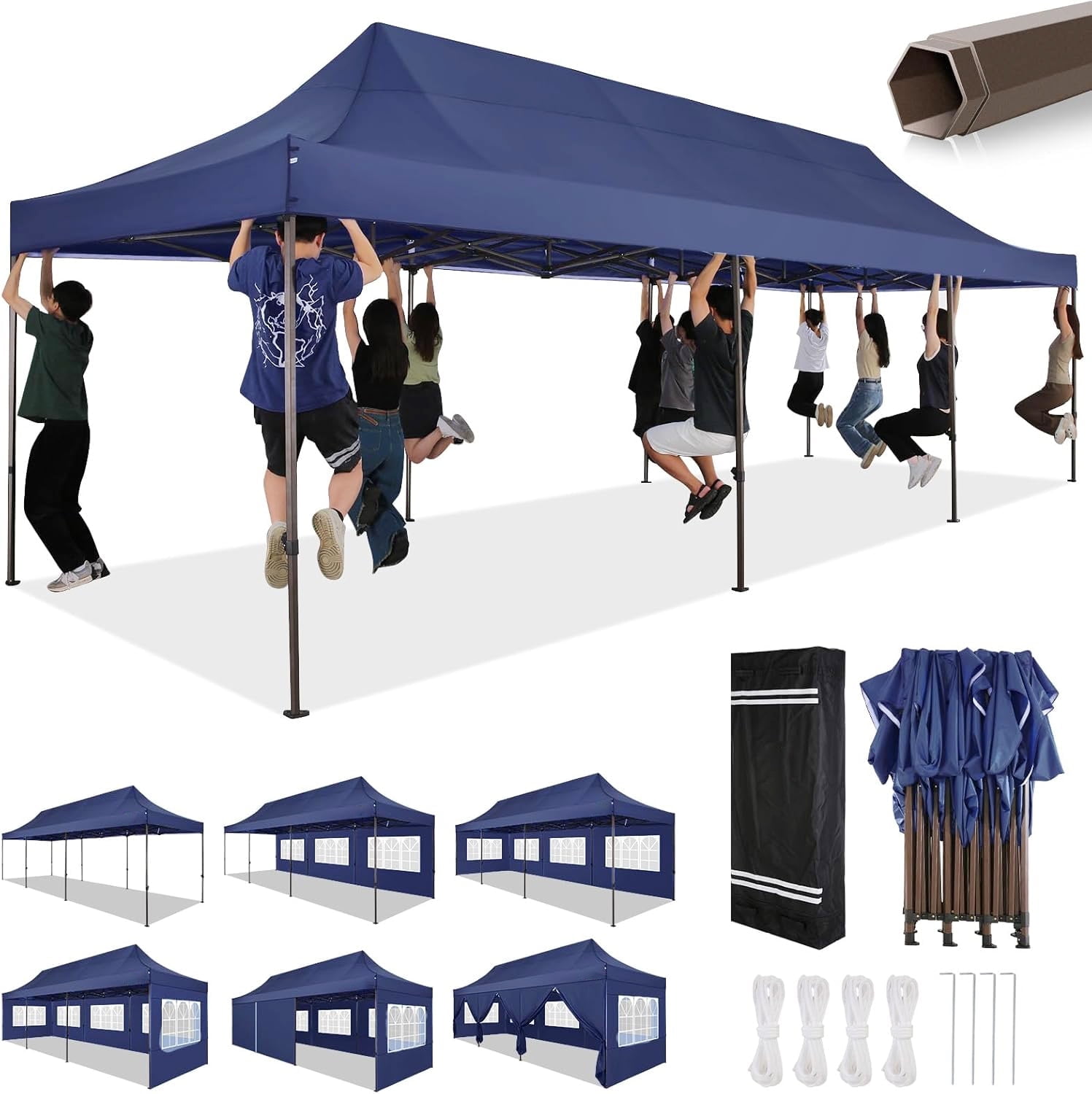 HOTEEL Heavy Duty 10x30 Party Tent,Commercial Pop up Canopy for Parties ...