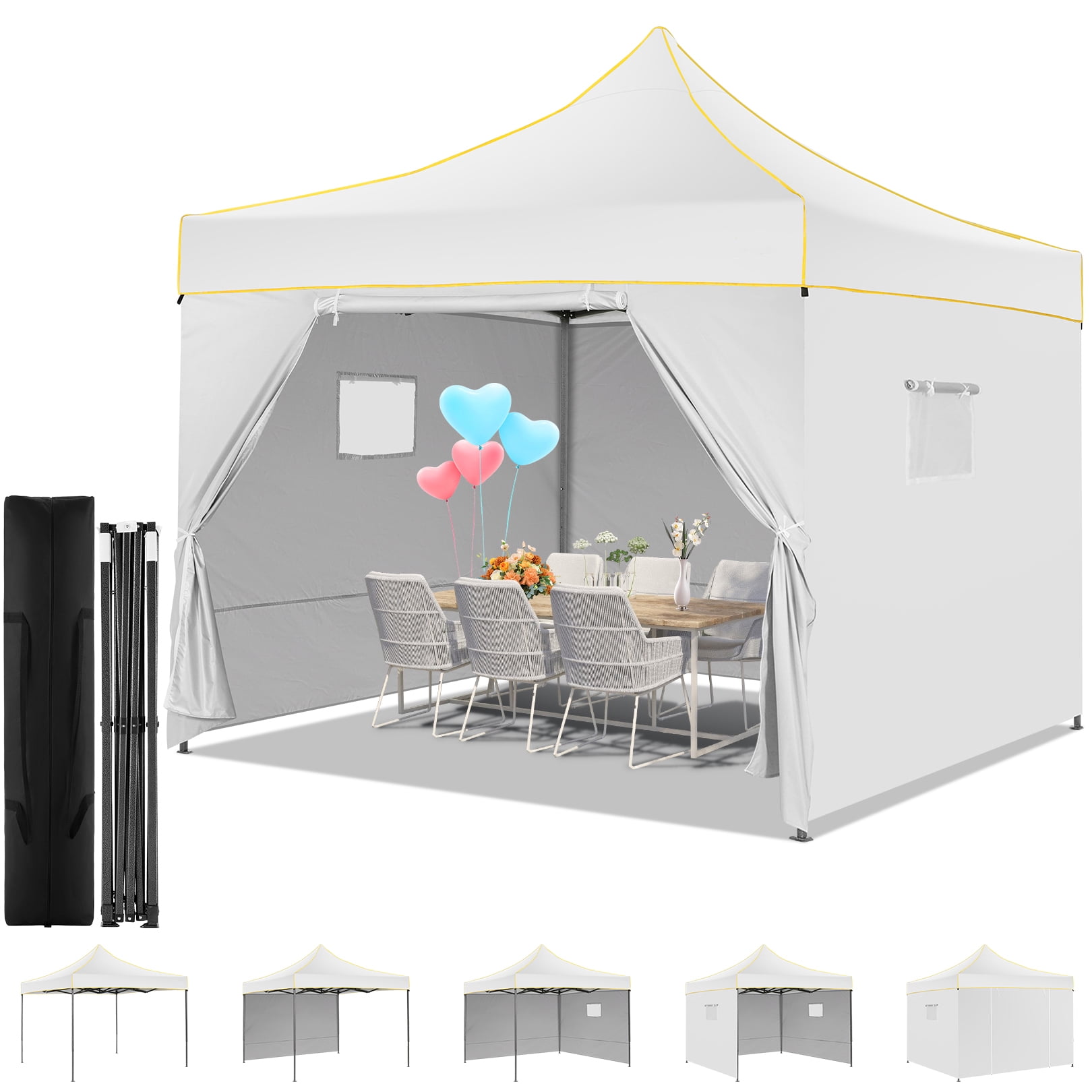 HOTEEL 10x10 Canopy Tent, Outdoor Heavy Duty Vendor Tent with Sidewalls ...