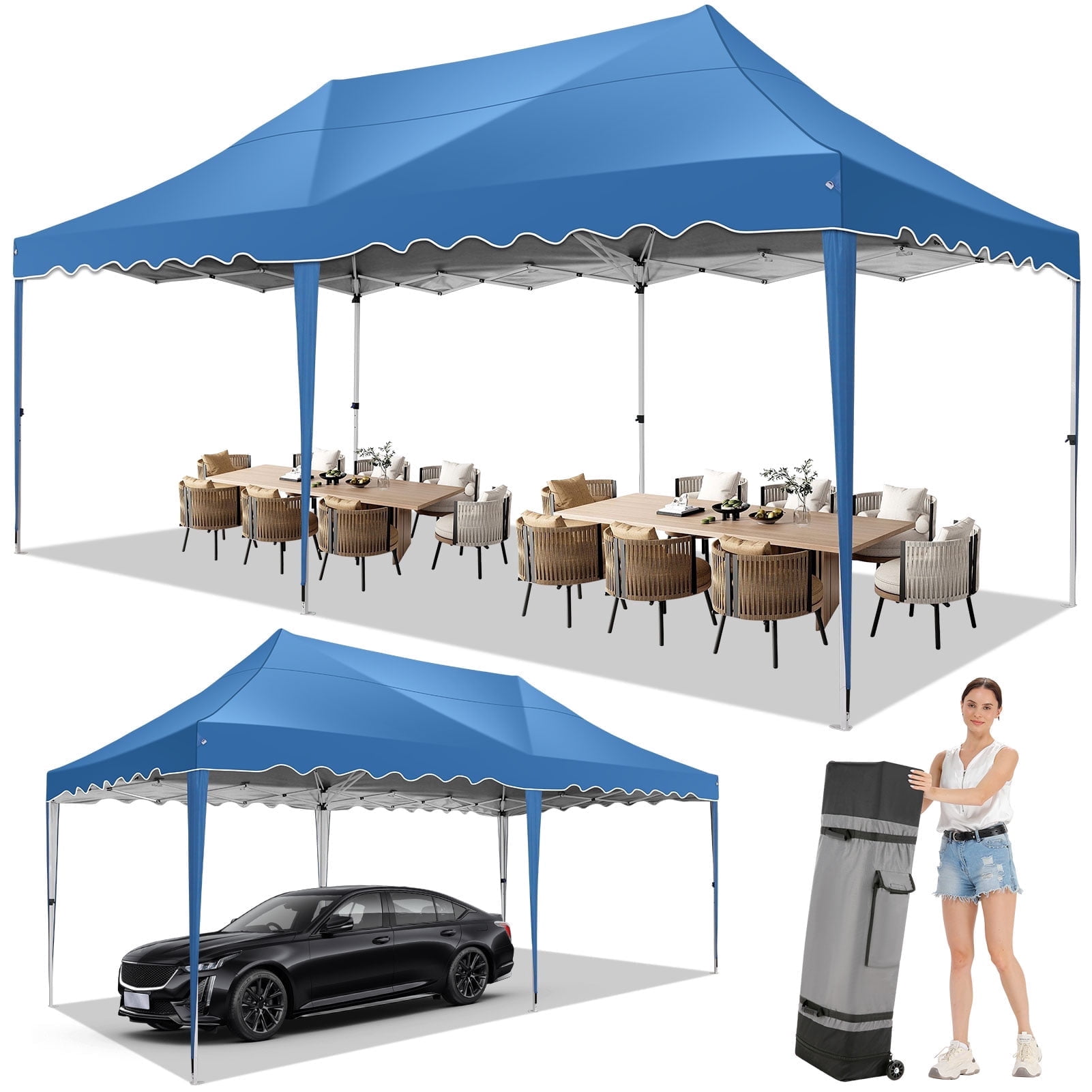 Free Shipping! HOTEEL Pop Up Canopy 10x20 Canopy,Easy Up Outdoor Tent ...