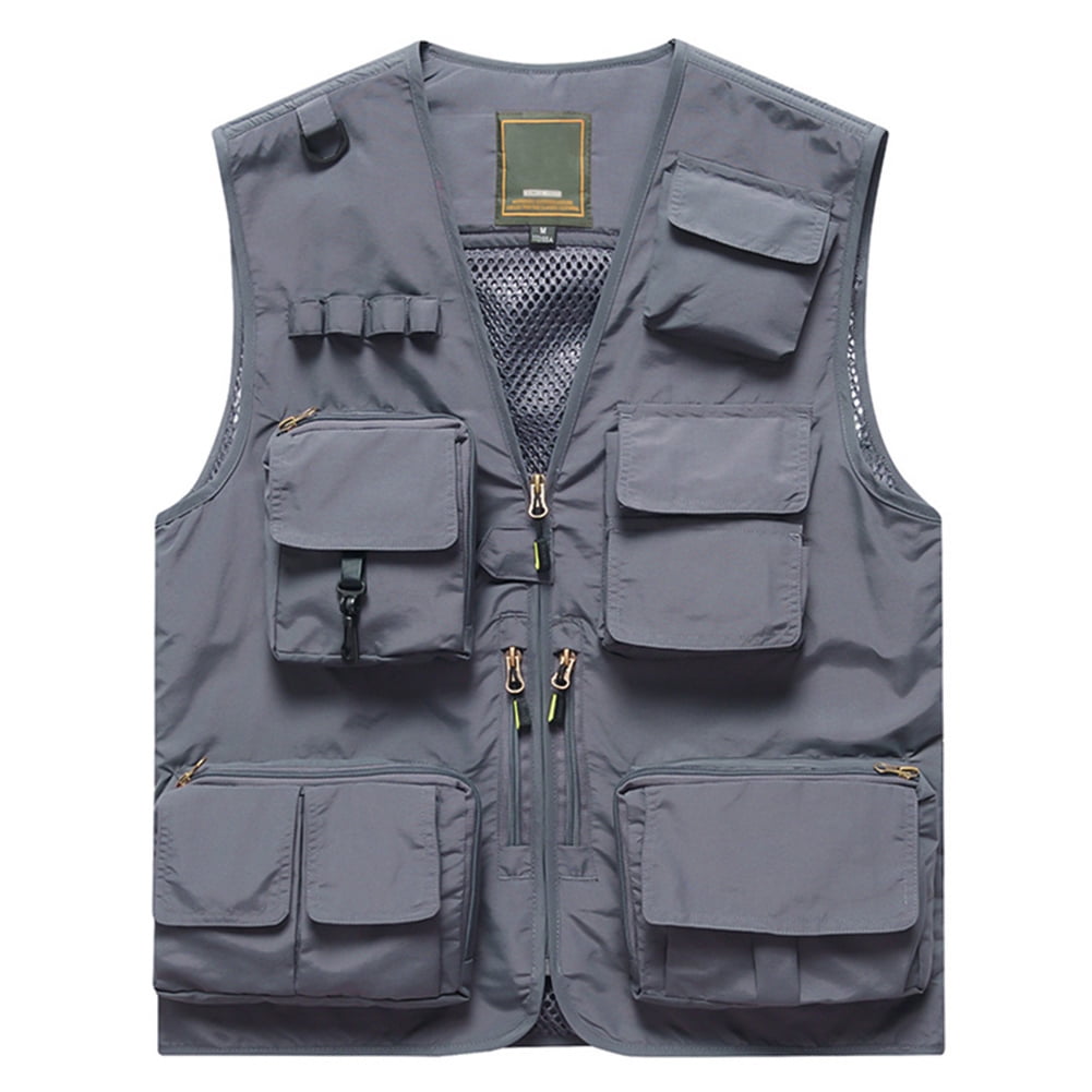 HOTIAN Fishing Vest Jcket for Men and Women Quick-Dry Outdoor Cargo ...