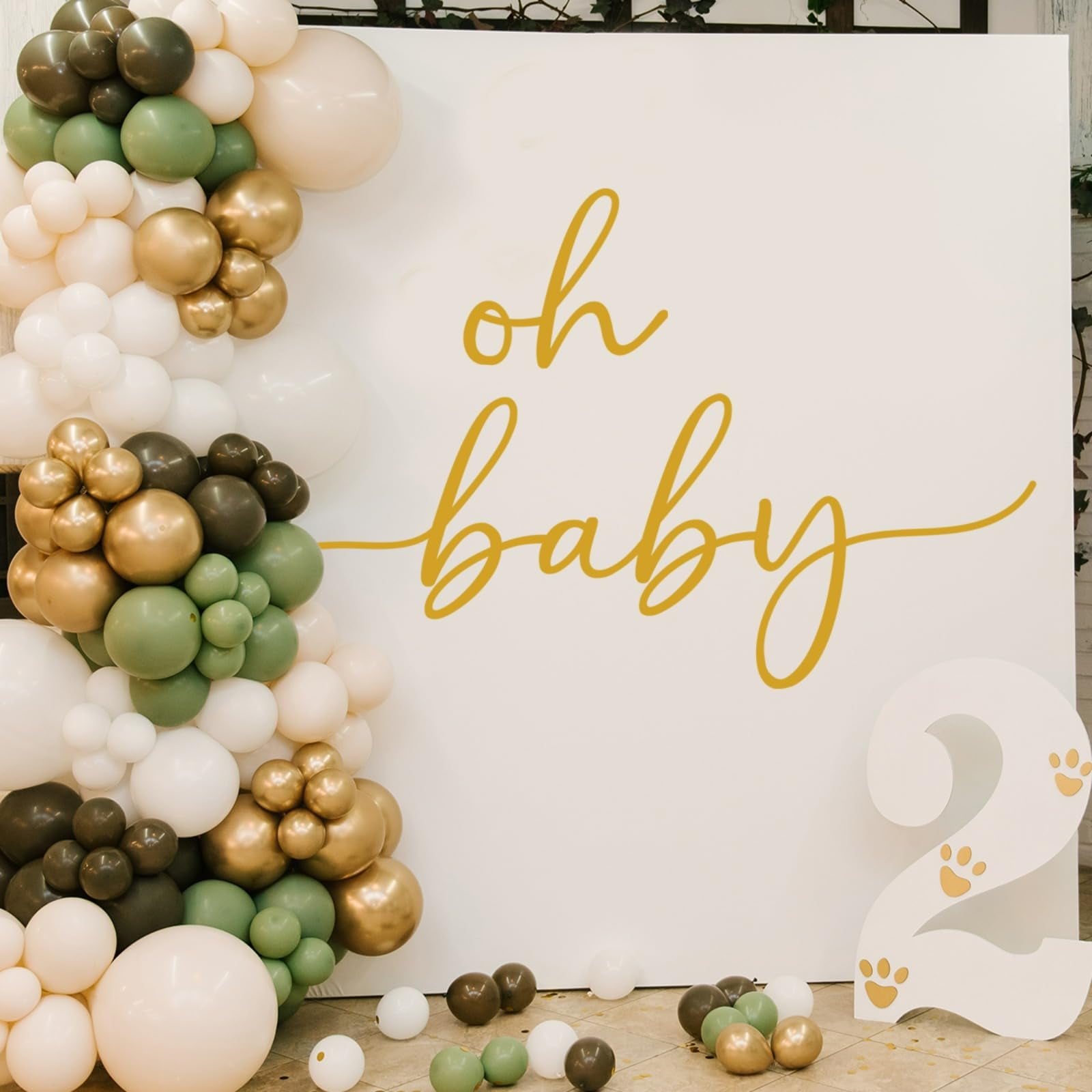 HOTIYOK Oh Baby Stickers Sign for Backdrop Large Oh Baby Letters Baby ...