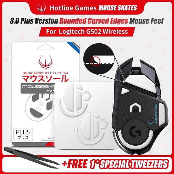HOTLINE GAMES 3.0 PLUS Mouse Feet Skates For Logitech G502 Wireless ...