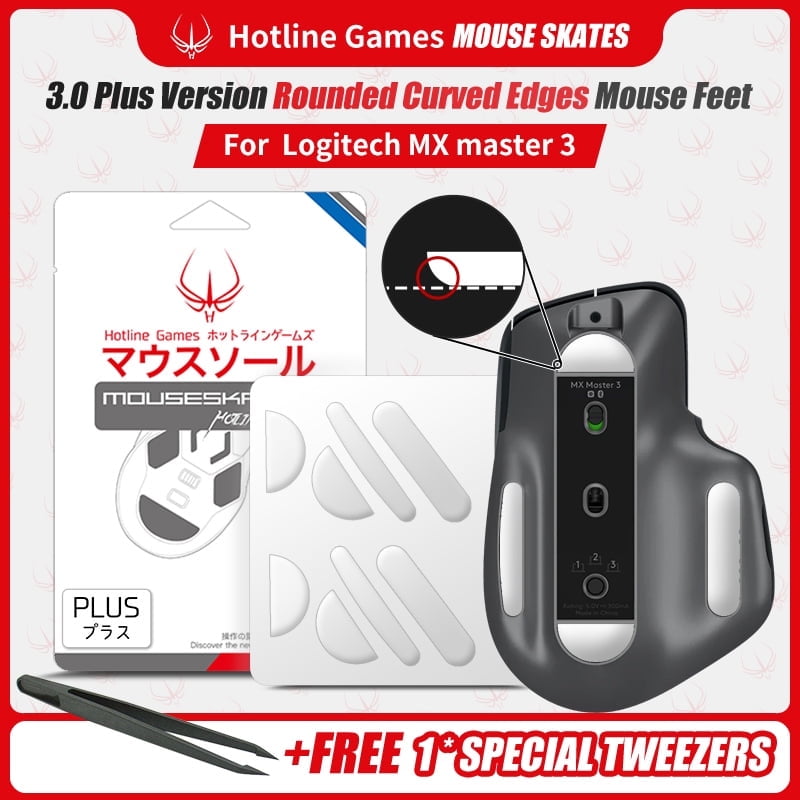 HOTLINE GAMES 3.0 PLUS Mouse Feet Skates For Logitech MX Master 3,3S ...