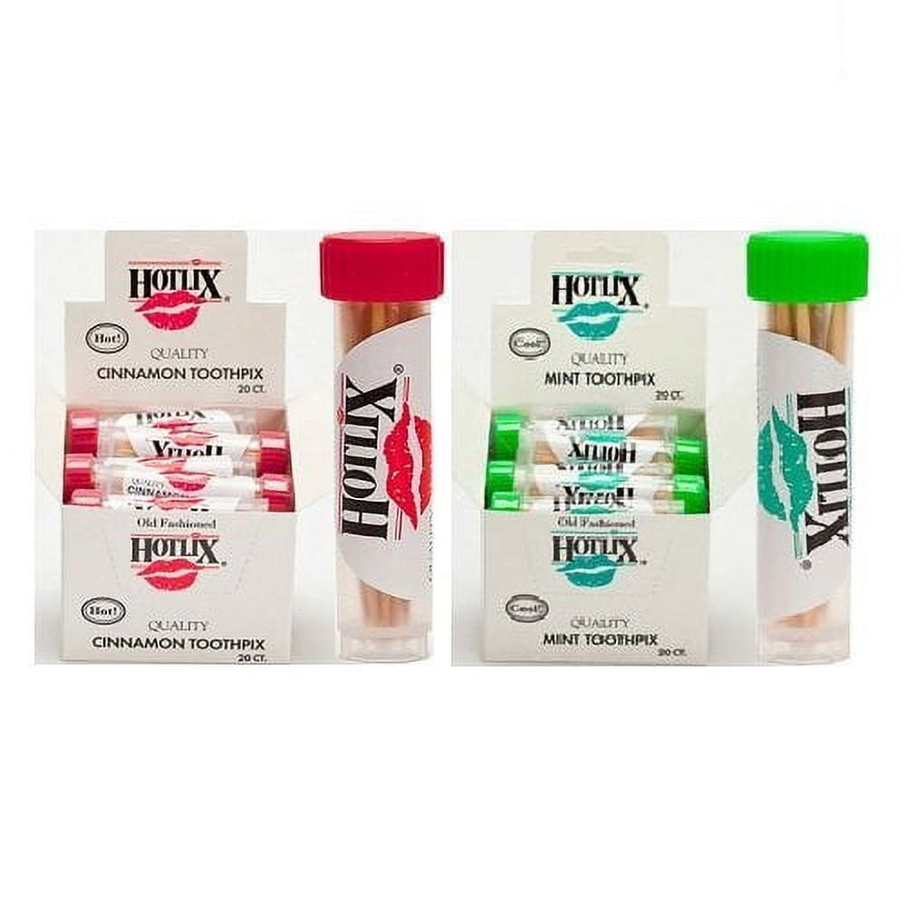 HOTLIX Cinnamon & Mint Flavored Sugar Free Wooden Toothpicks, Hand ...