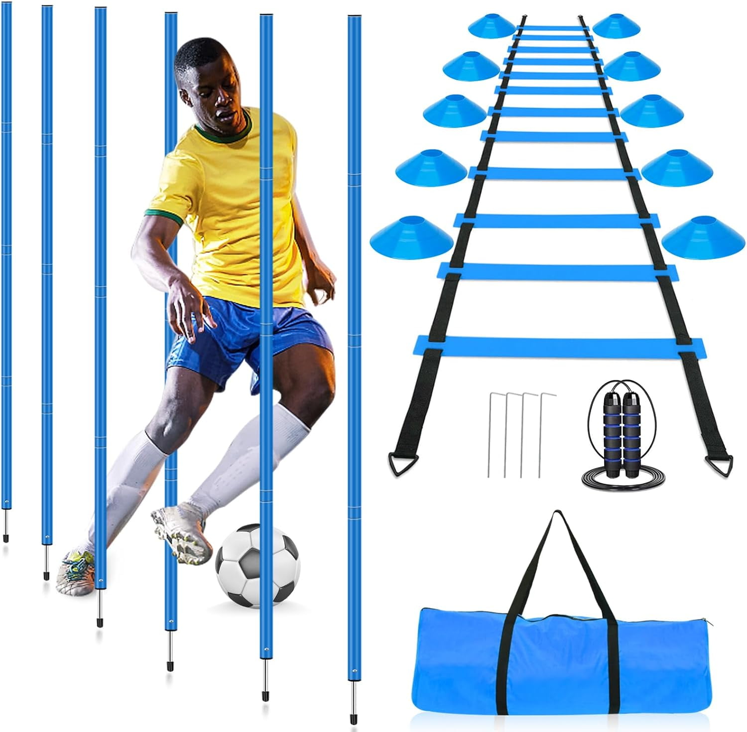 HOTOOLME Agility Training Poles Equipment Soccer Training Equipment ...