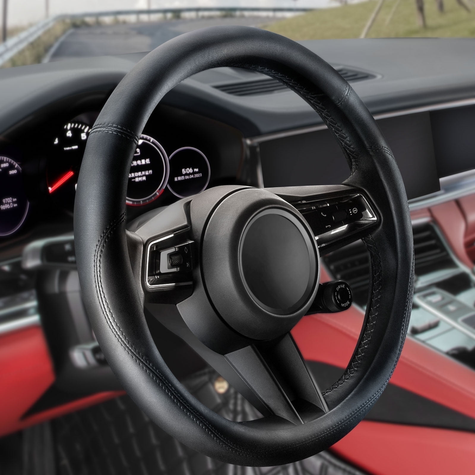 HOTOR Car Steering Wheel Cover Women - Universal Car Accessories Fit ...