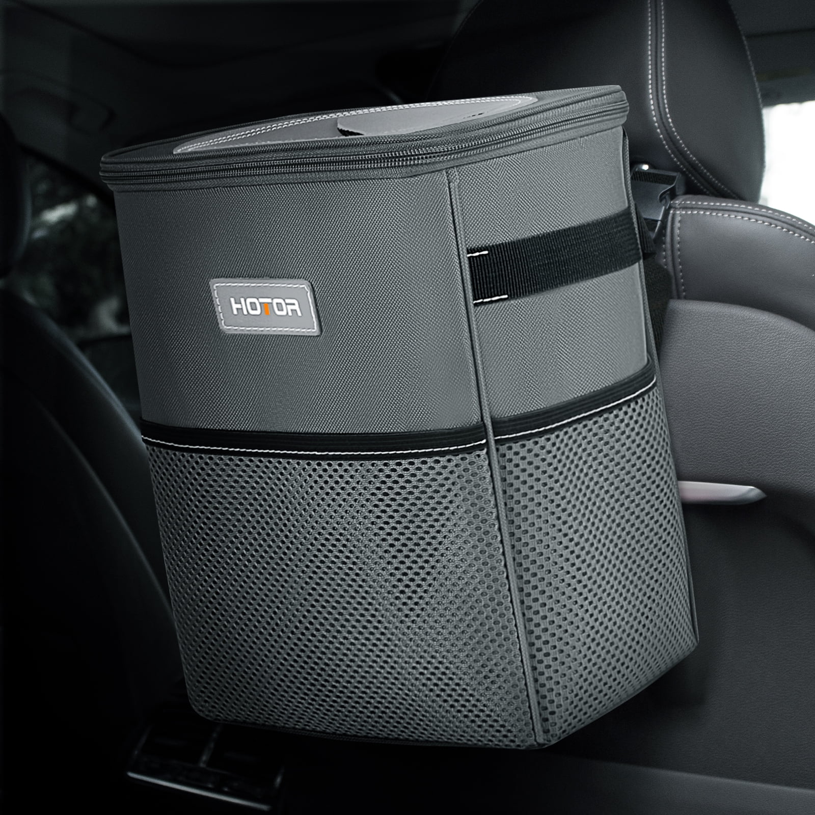 HOTOR Car Trash Can with Lid, Leak-Proof Car Garbage Can, Car ...
