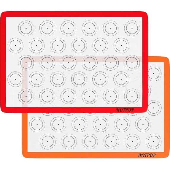 HOTPOP Silicone Baking Mats, 2 Half Sheets, Non-Stick, 0.75mm ...