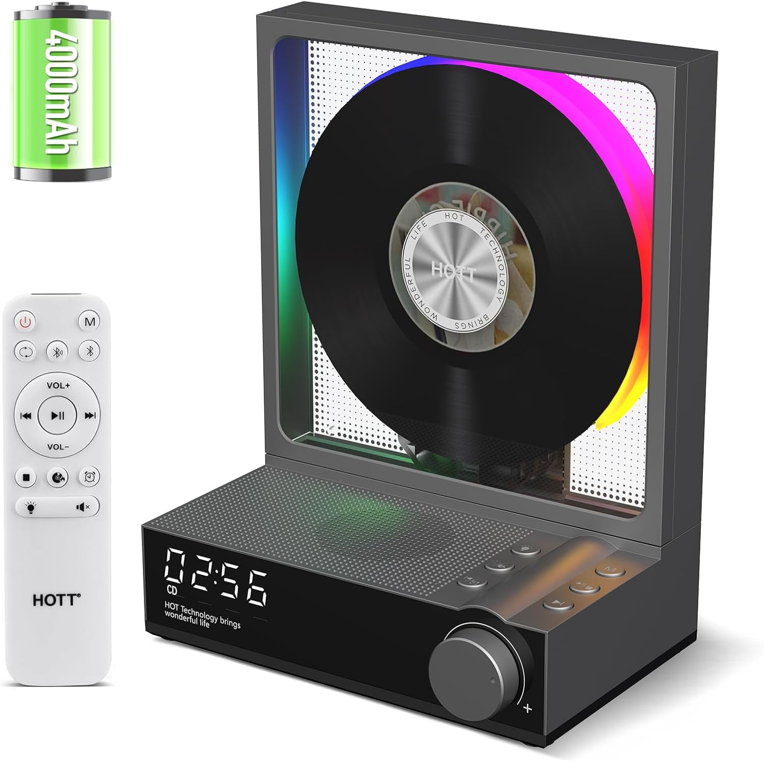 HOTT Portable CD Player,Retro 5.3 CD Players for ,Music Player with ...