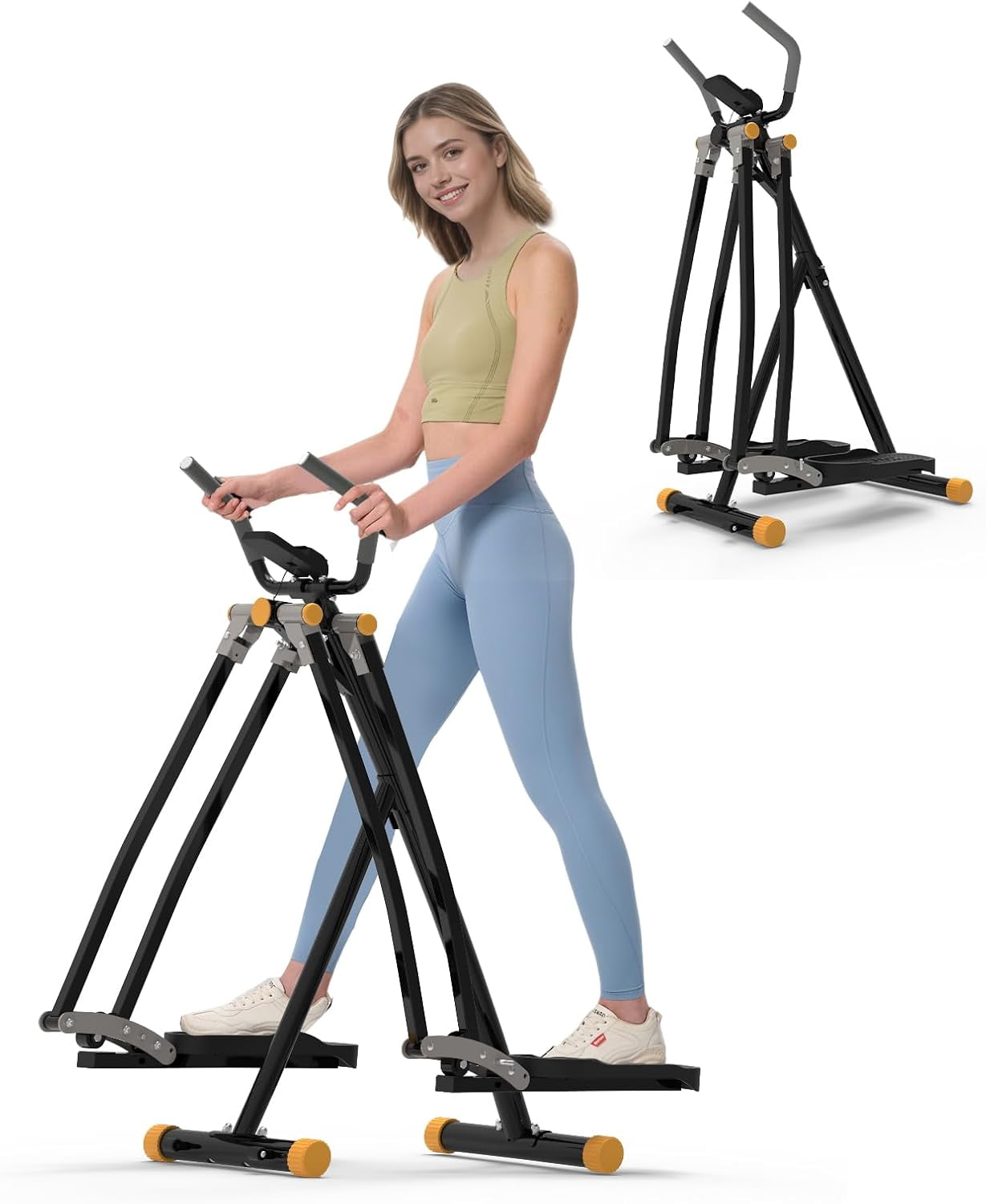 HOTWAVE Air Space Walker, Foldable Elliptical Exercise Machine for Home ...