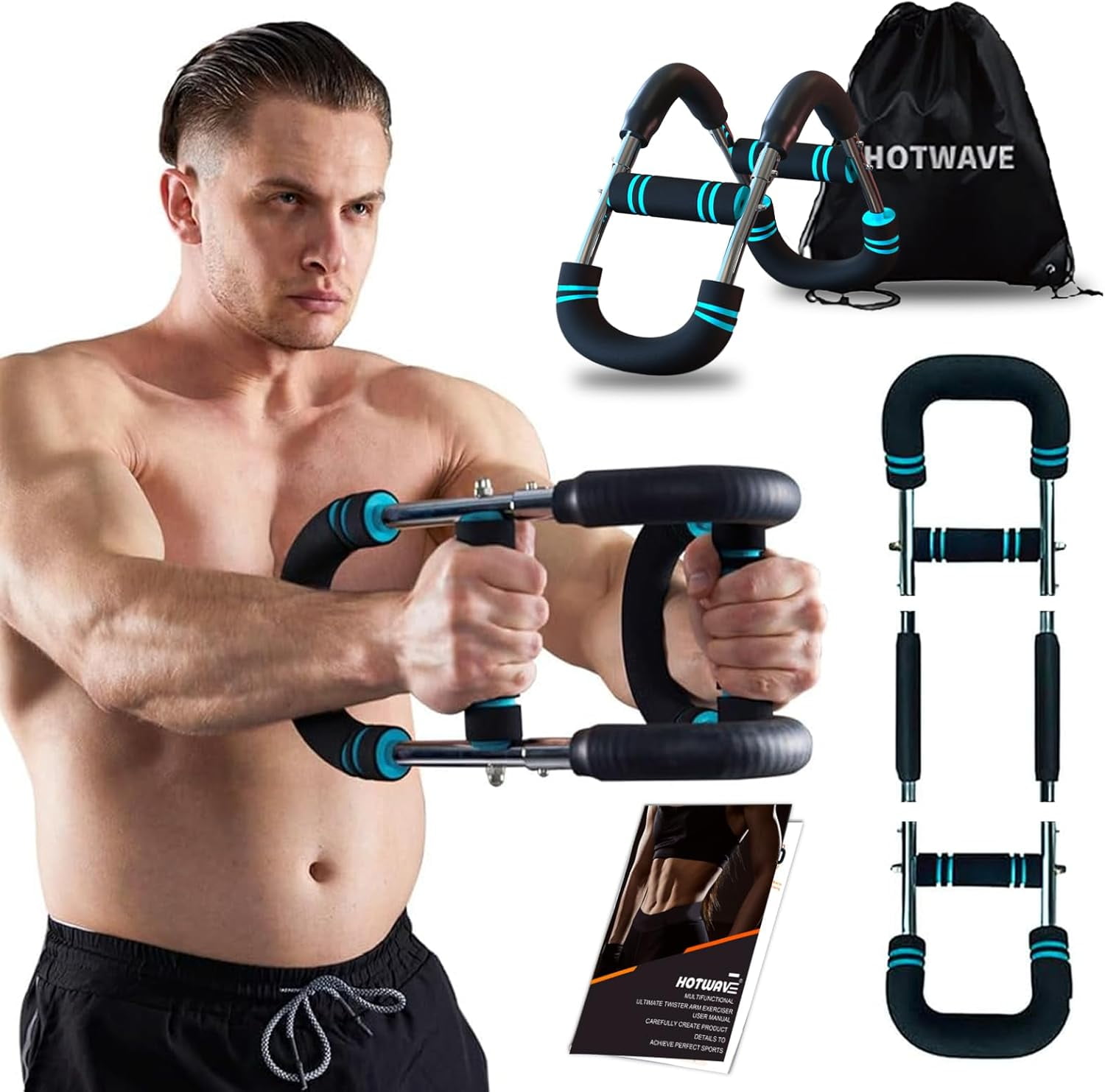 HOTWAVE Twister Arm Trainer, Chest Workout Equipment Exerciser for Men ...
