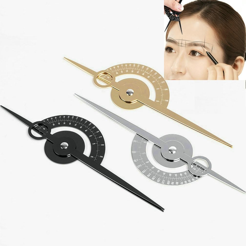 HOTWE Eyebrow Golden Ratio Caliper, Eyebrow Marking Ruler, Double Scale ...