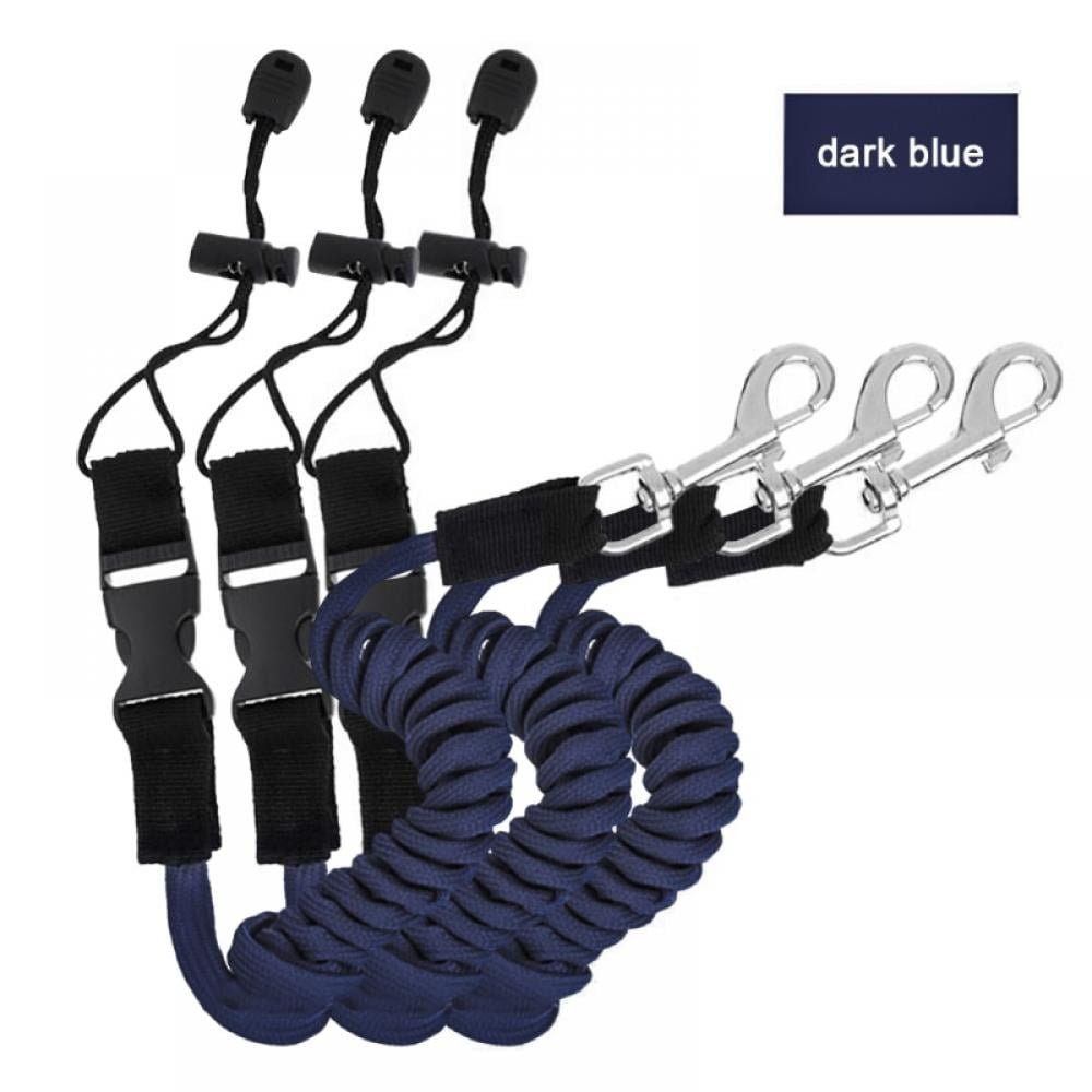HOTWINTER 3PCS Kayak Paddle Leash Survival Duck 1.5 Coiled Canoe ...