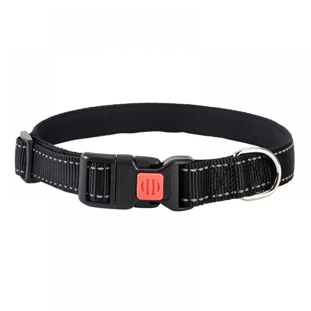 HOTWINTER Reflective Dog Collar with Safety Locking Buckle, Adjustable ...
