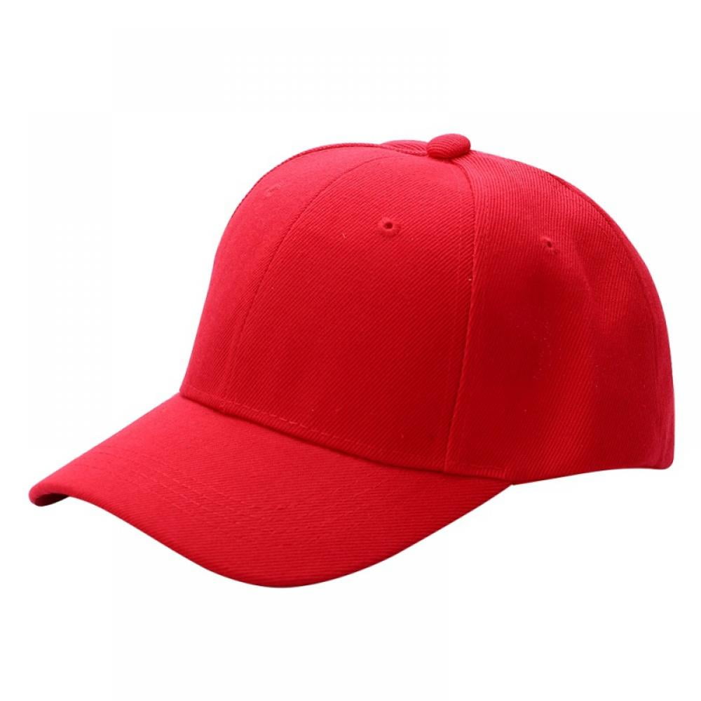 HOTWINTER Unisex Plain Solid Washed Cotton Baseball Ball Cap Breathable ...