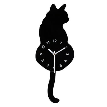 Kit-Cat Classic Black Vintage Cat Clock with Moving Eyes - Walmart.com