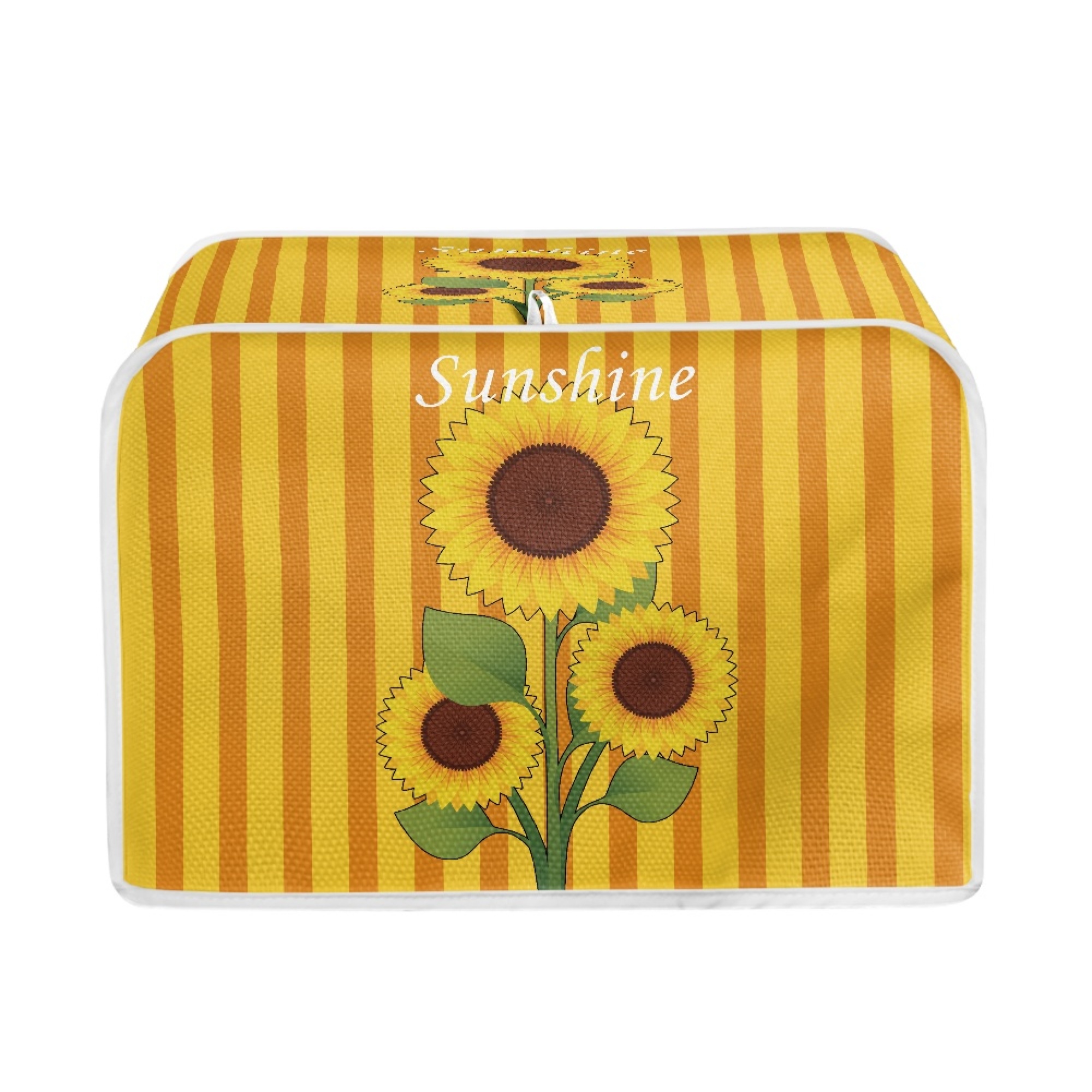 HOTYD Sunflower Themed 2 SliceToaster Set Zippers Made of Linen Spandex ...