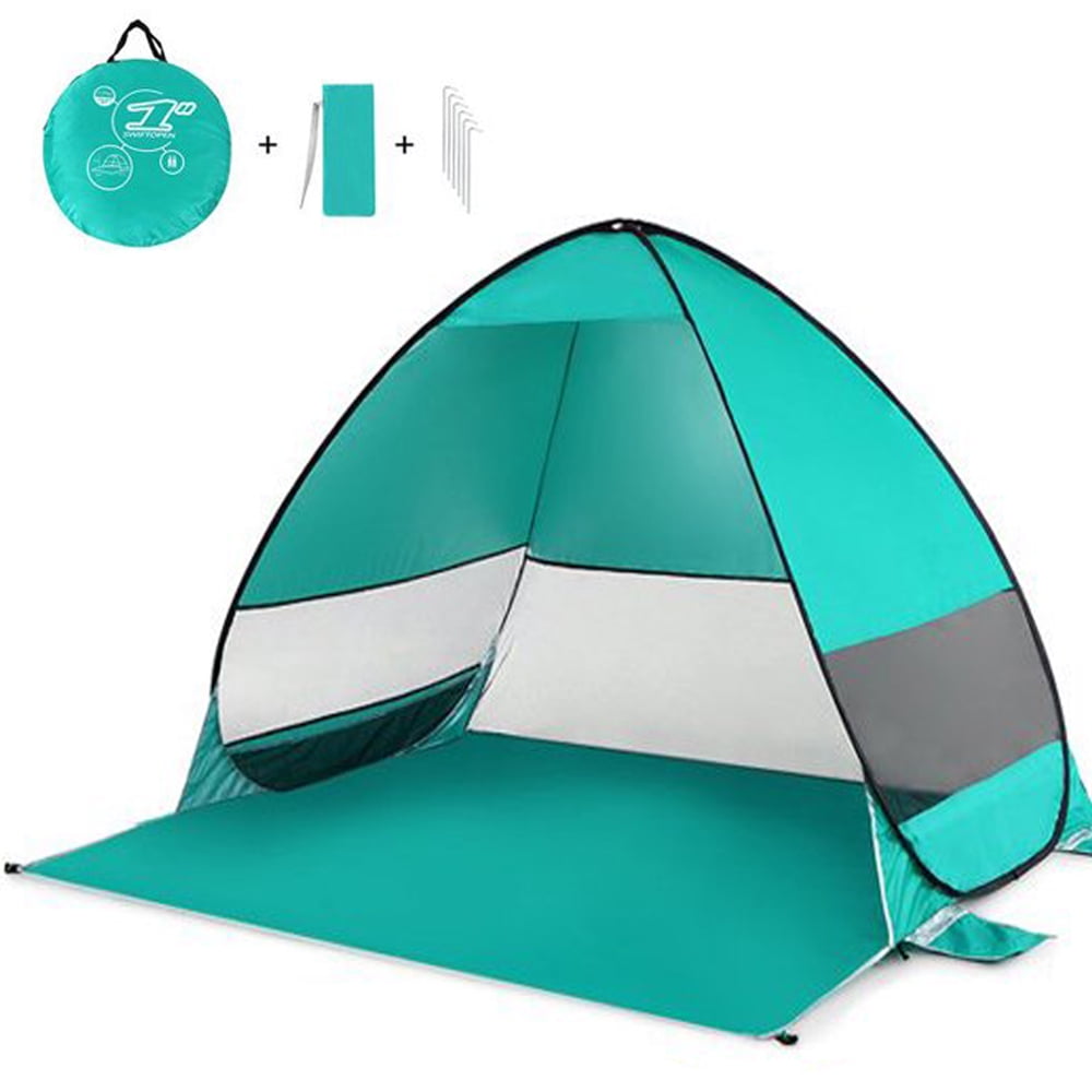 HOUFIY UPF 50+ Easy Pop Up Beach Tent Sun Shelter Instant Automatic ...