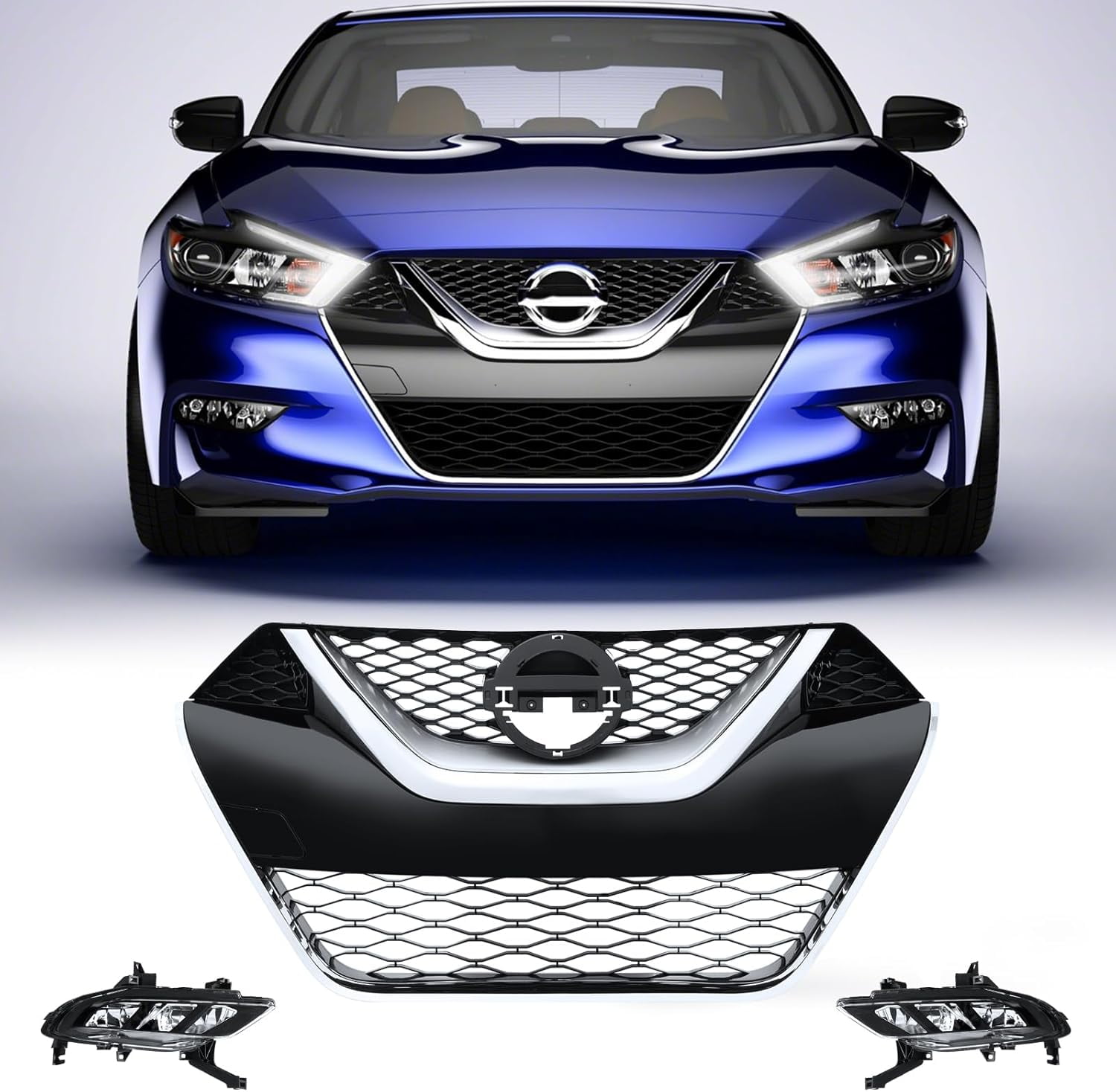 HOUGEET Front Grill Grille Fog Driving Light Lamp Pair Fit for 2016 ...