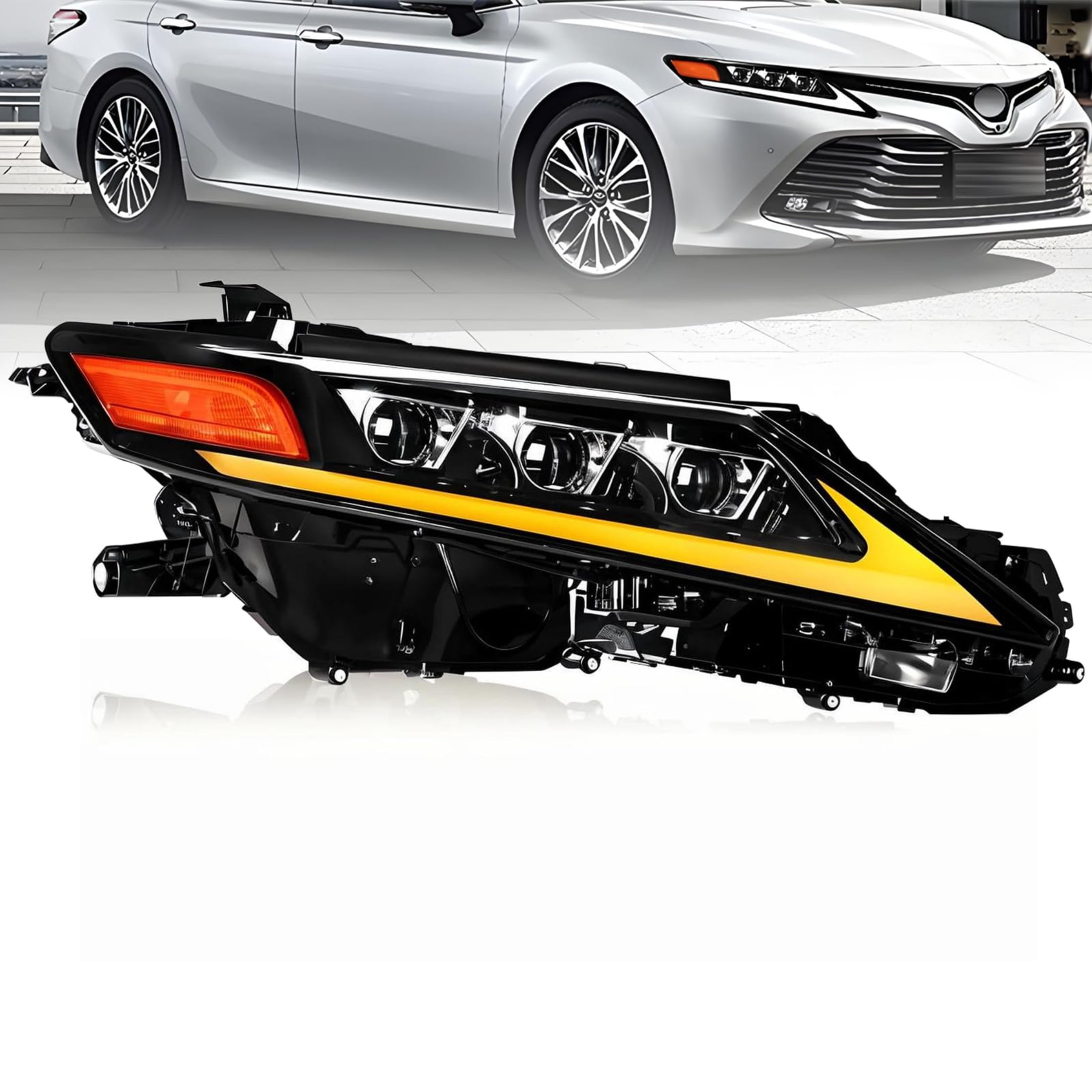 HOUGEET Headlights Fit for 2018-2024 Toyota Camry Full LED Style, Right ...