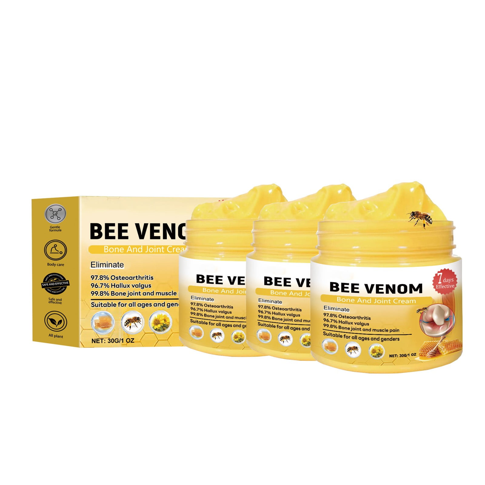 HOUKEA 3PC Bee Repair Cream,Skin Care Advanced Joint And New Joint ...