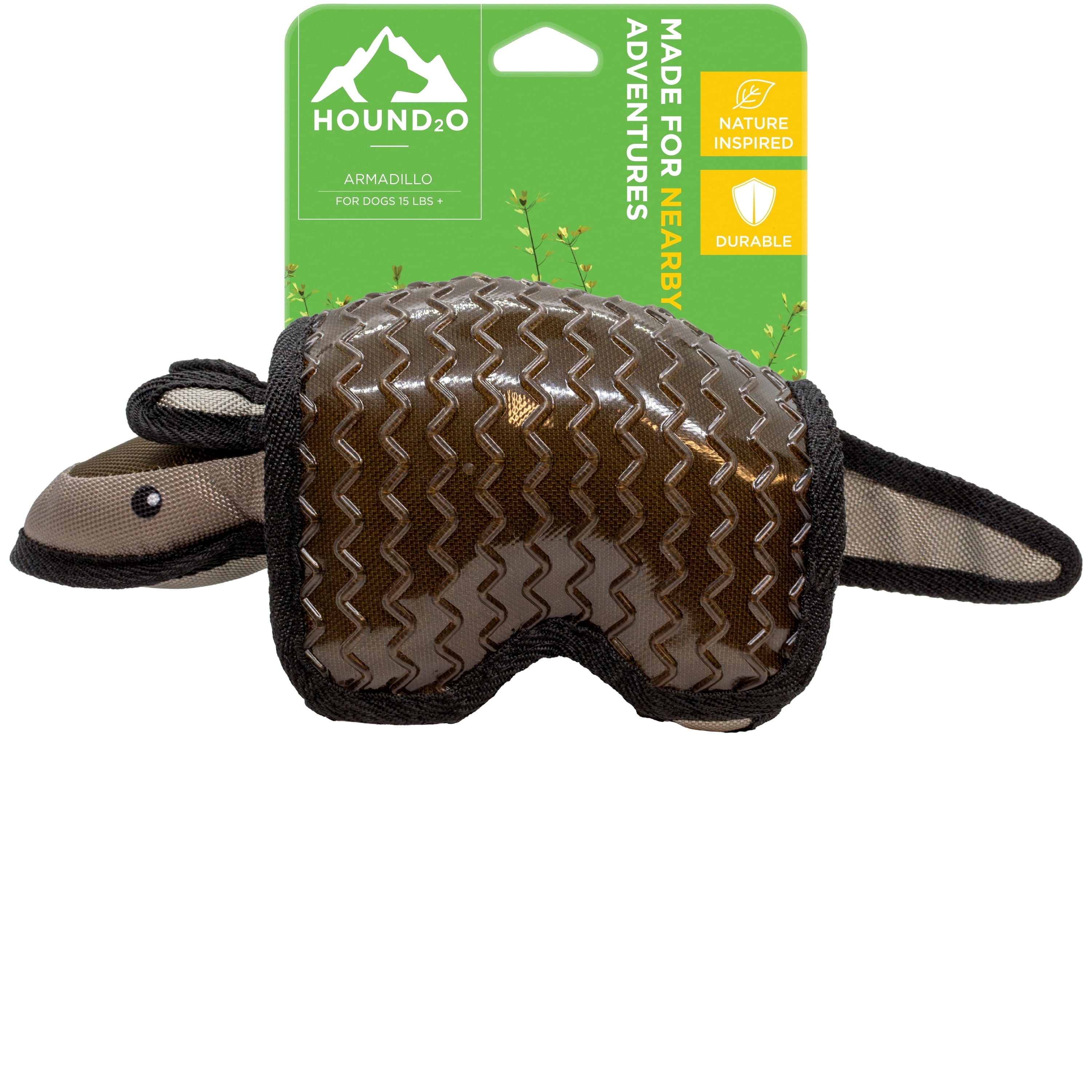 HOUND2O Plush Dog Toys | Armadillo Stuffed Animal Squeaky Toy for Dogs ...