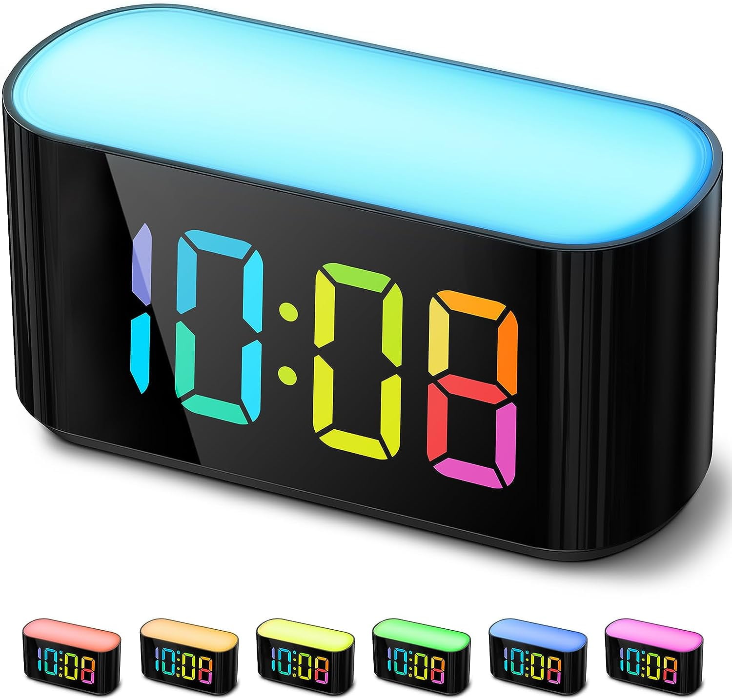HOUSBAY Electric Digital Alarm Clock, Bedroom-Friendly, Large Dimmer ...