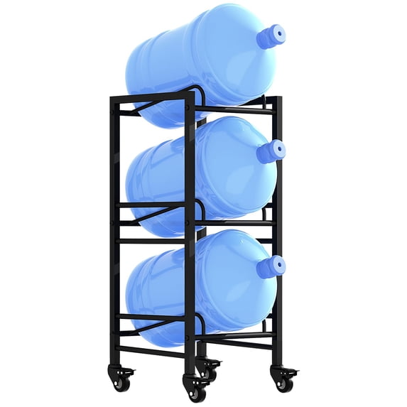 HOUSE AGAIN 5 Gallon Water Jug Holder 3 Tier, Rolling Water Bottle ...