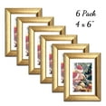 HOUSE DAY 4x6 Gold Picture Frame Set of 6, Perfect for Photo or Wedding ...