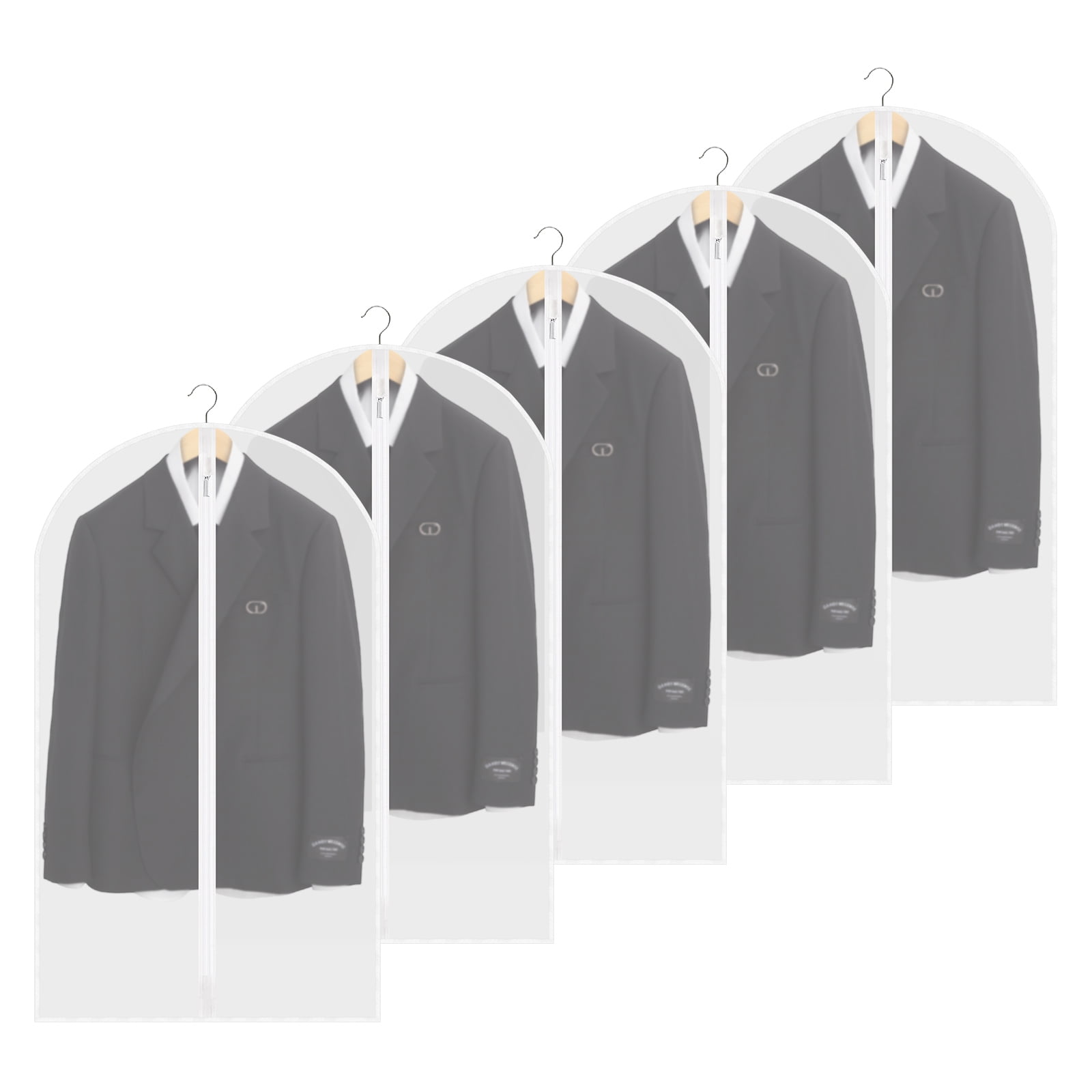 "HOUSE DAY 5 Pack Clear Plastic Garment Bags-Moth Proof, Dust Proof ...