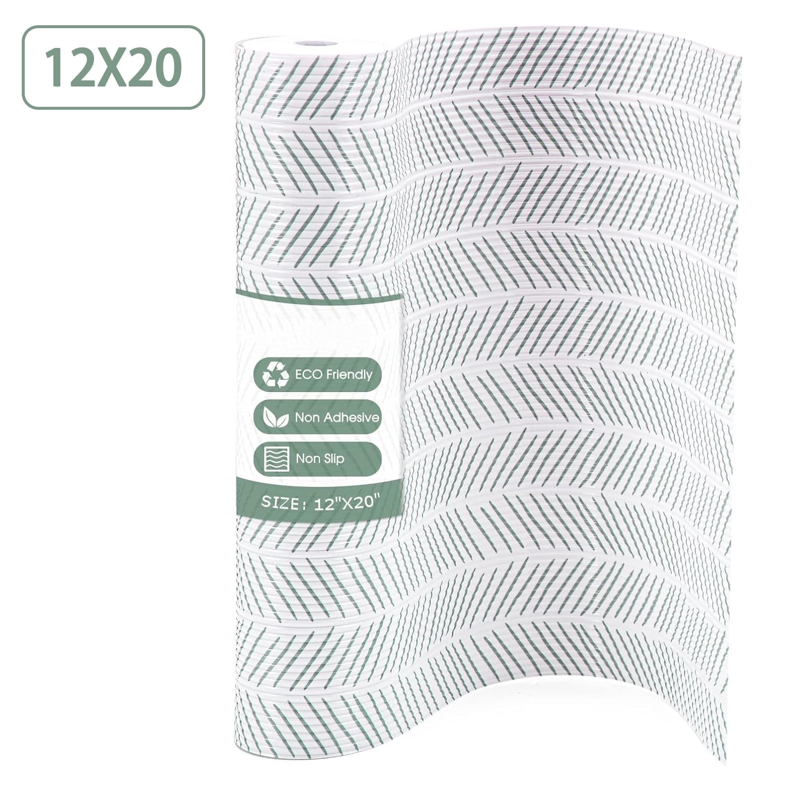 HOUSE DAY 12x20 ft White Non-Slip, Waterproof, Plastic Cabinet Liner ...