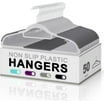 White Wood Combo Hanger w/ Cushion Clips, Box of 25 Space Saving 17 ...