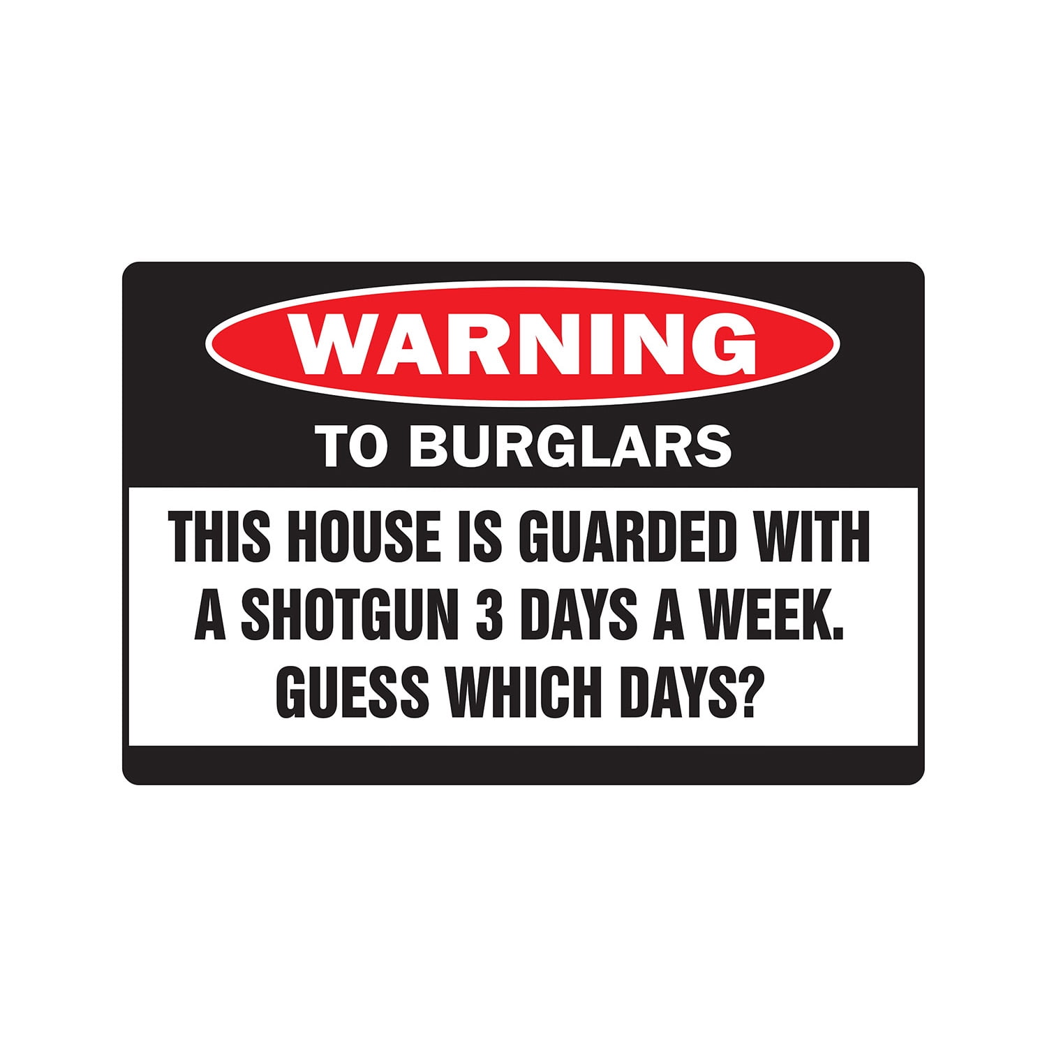HOUSE GUARDED WITH SHOTGUN Warning Decal rifle shot gun security ...