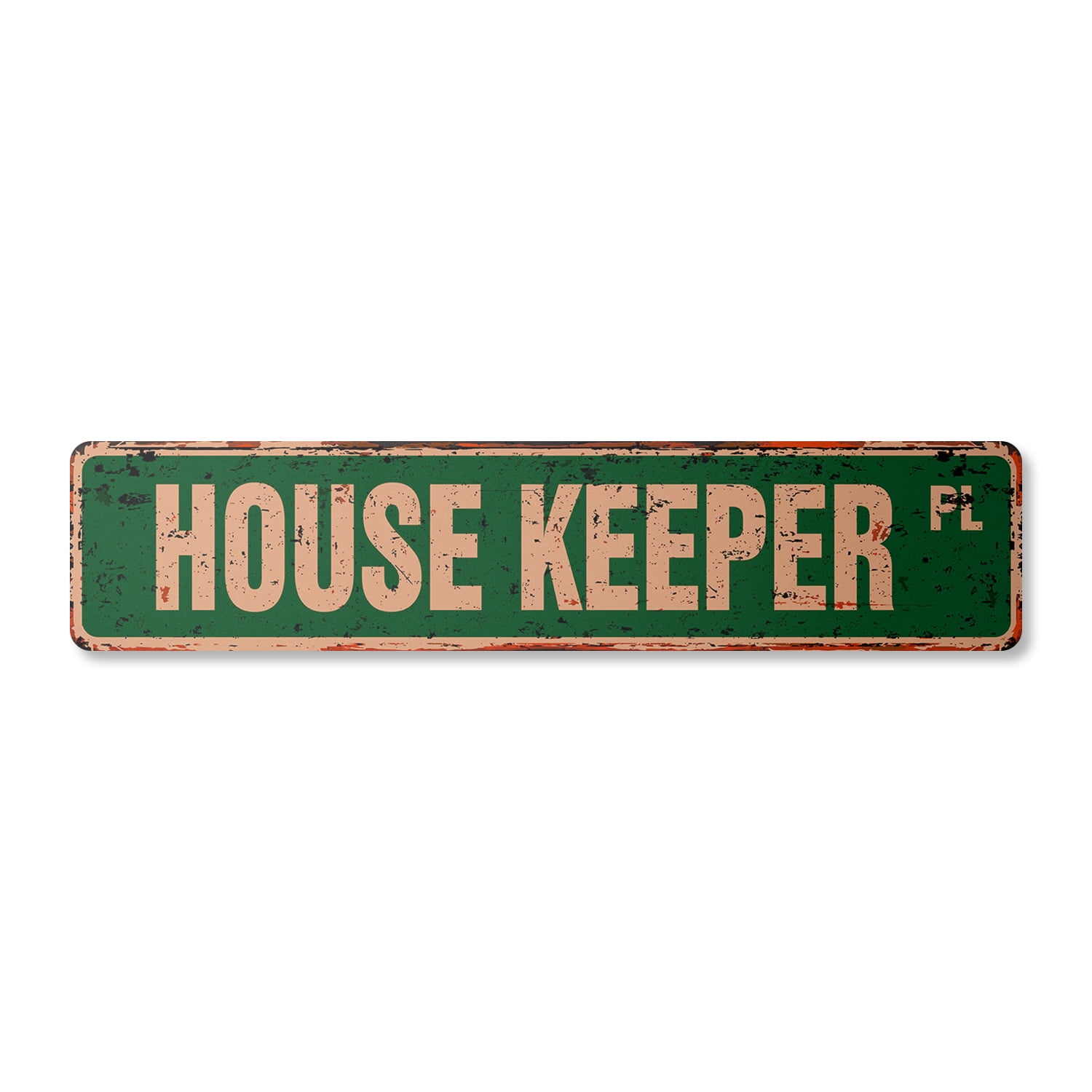 HOUSE KEEPER Vintage Plastic Street Sign maid helper cleaning cooking ...