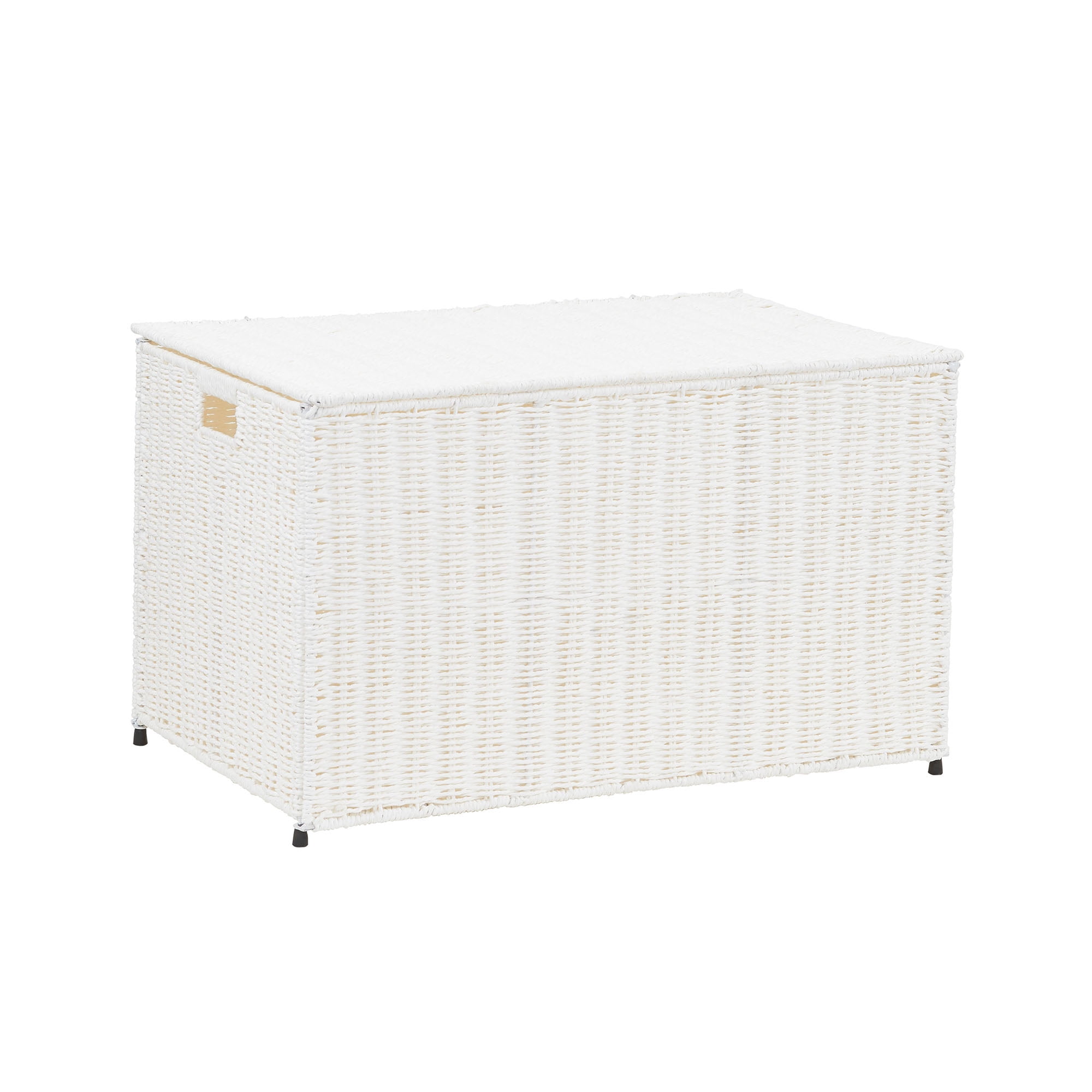 White Woven Storage Chest - Warehouse retail storage chests - Walmart ...