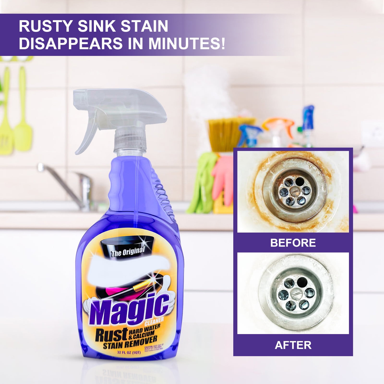 HOUSEHOLD RUST CLEANING SPRAY: Magical Cleaner Rustys Stain, Hard Water ...